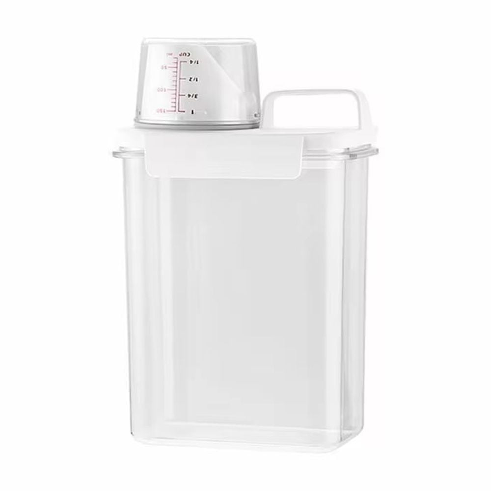 Airtight Laundry Detergent Dispenser Powder Storage Box Clear Washing ...