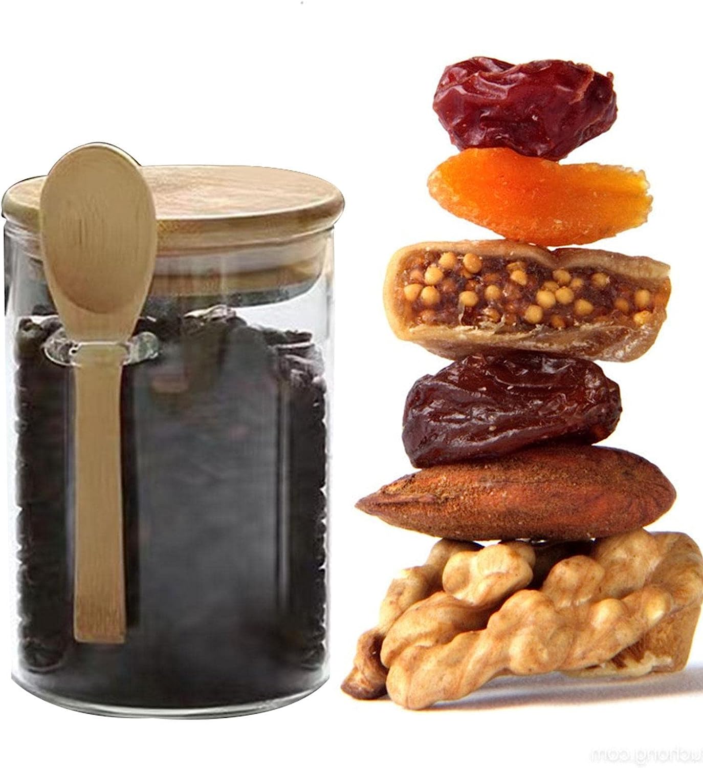 Airtight Oatmeal Container, Transparent Glass Containers With Lids ...