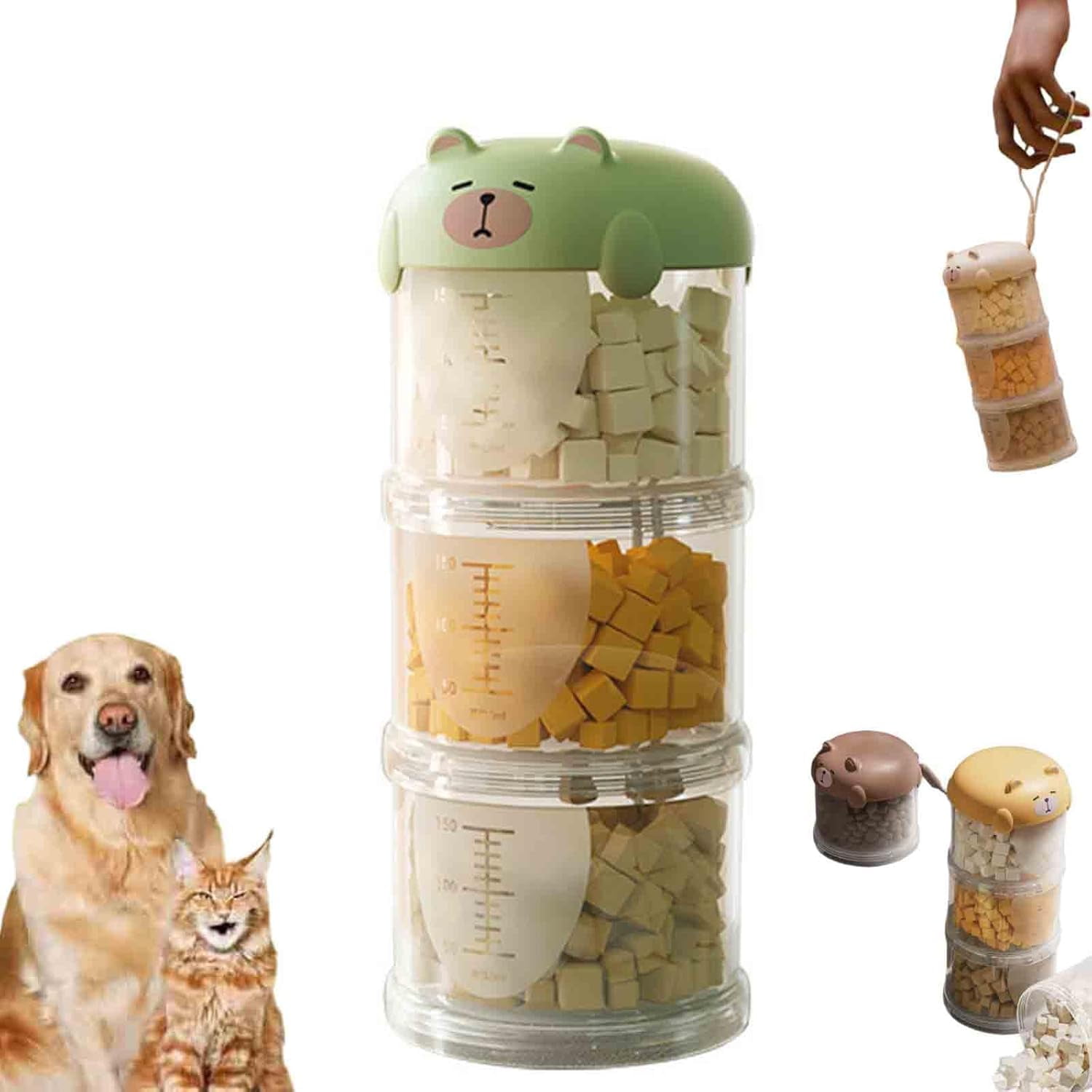 Airtight Outdoor Dog Treat Jar - Waterproof Pet Food Storage Container ...