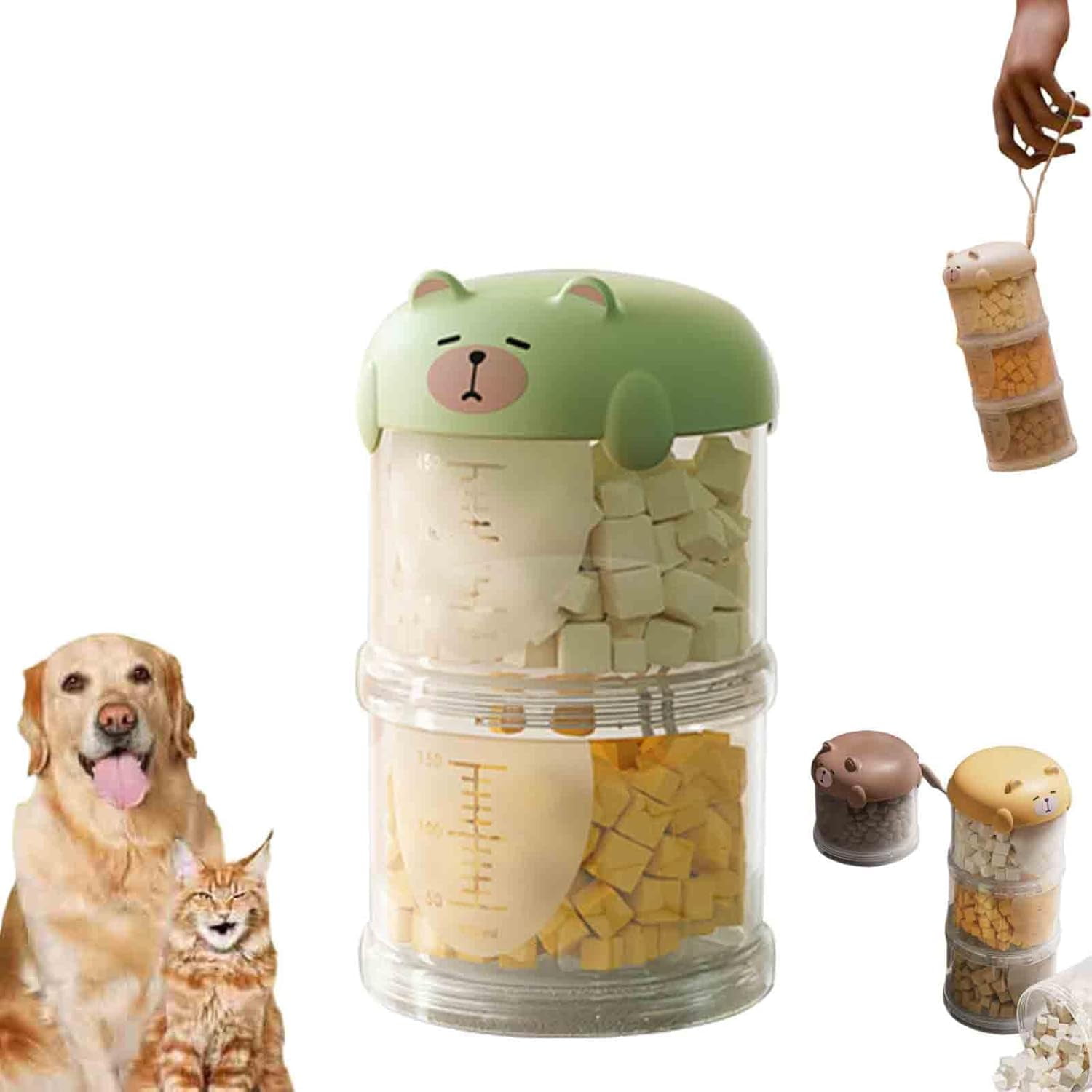 Airtight Outdoor Dog Treat Jar - Waterproof Pet Food Storage Container ...