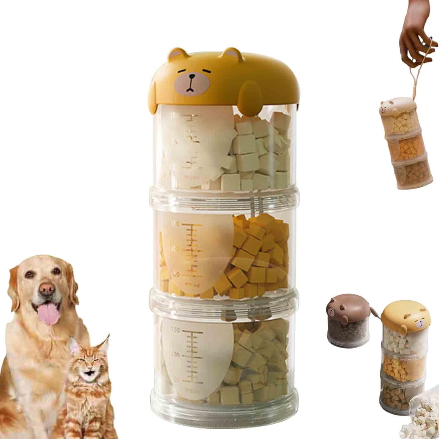 Airtight Outdoor Dog Treat Jar - Waterproof Pet Food Storage Container ...