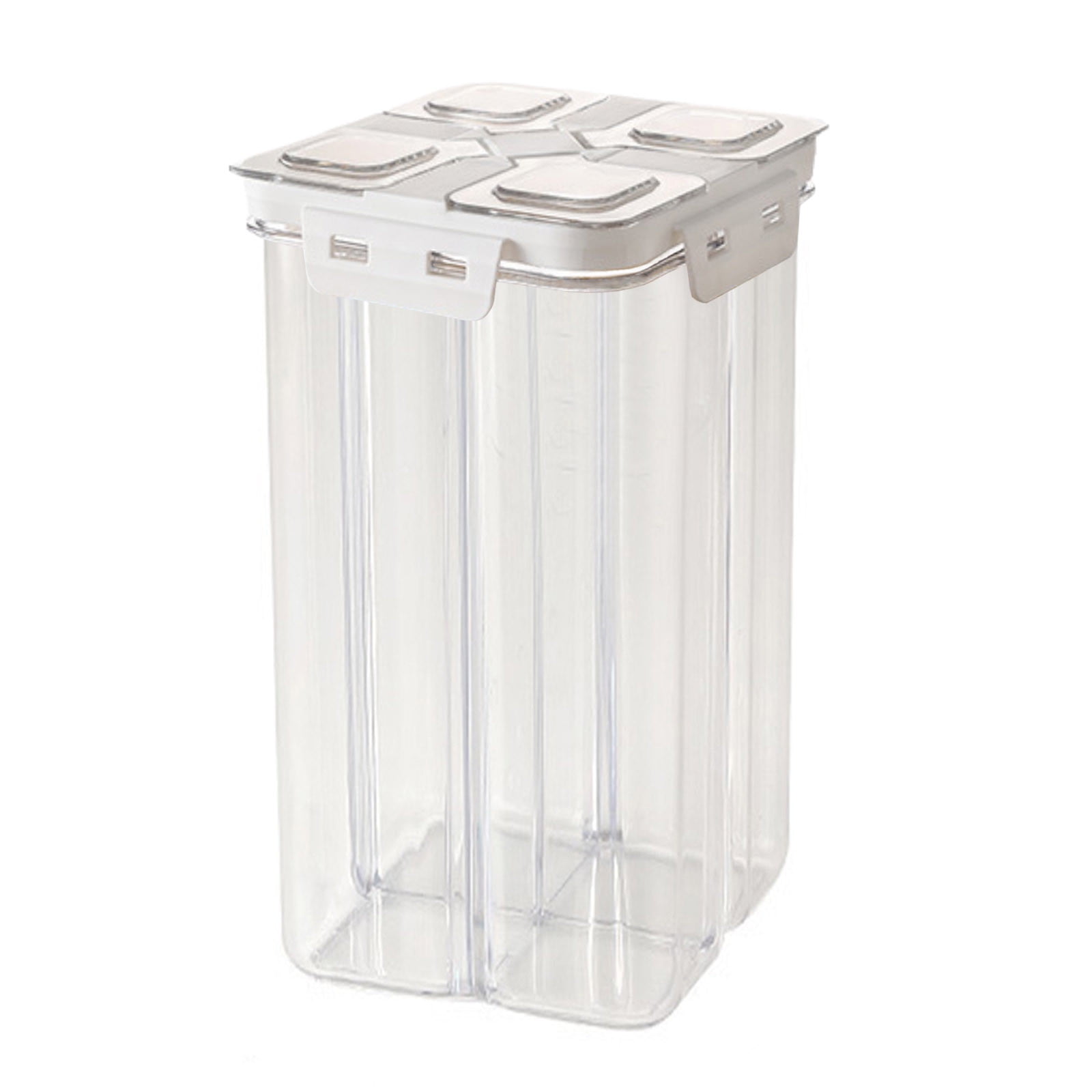 Airtight Pantry Storage Containers with Lids, 4 Adjustable Compartments ...