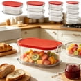 Airtight Plastic Food Storage Containers Rectangular Clear Stackable ...