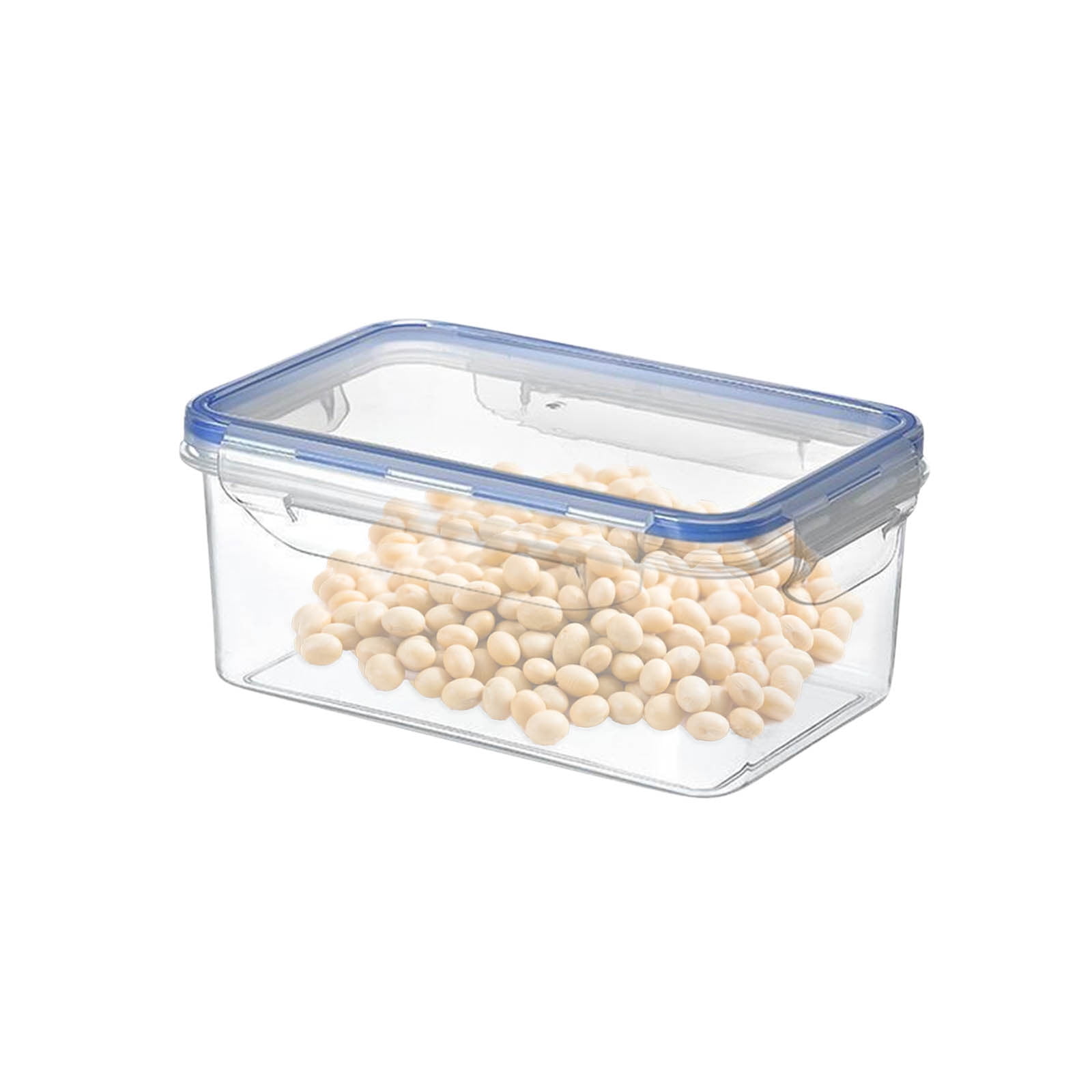 Airtight Plastic Food Storage Containers Set – Clear Stackable Kitchen ...