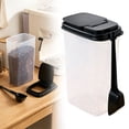 Airtight Plastic Storage Jar with Spoon, Clear Container for Coffee ...