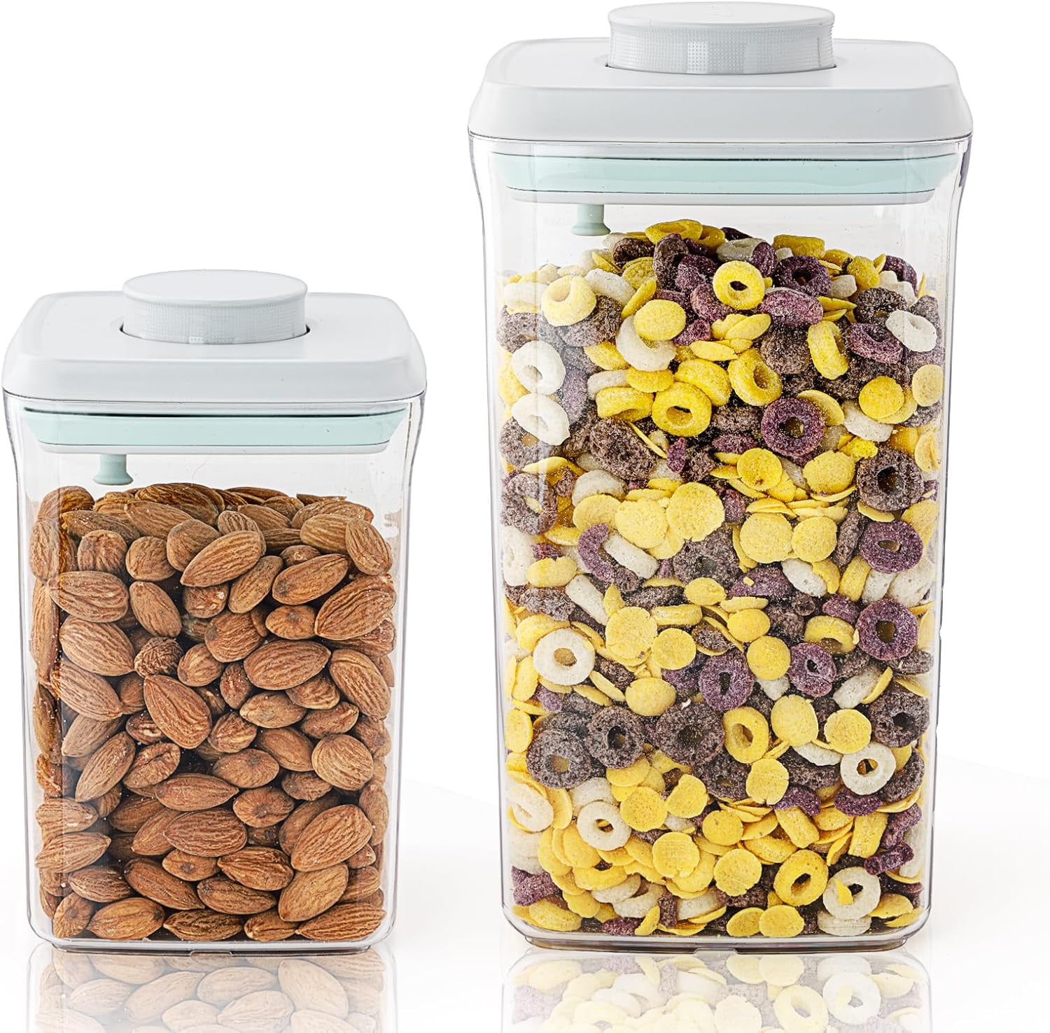 Airtight Pop Food Containers, 2-Piece Leakproof Cereal Containers ...