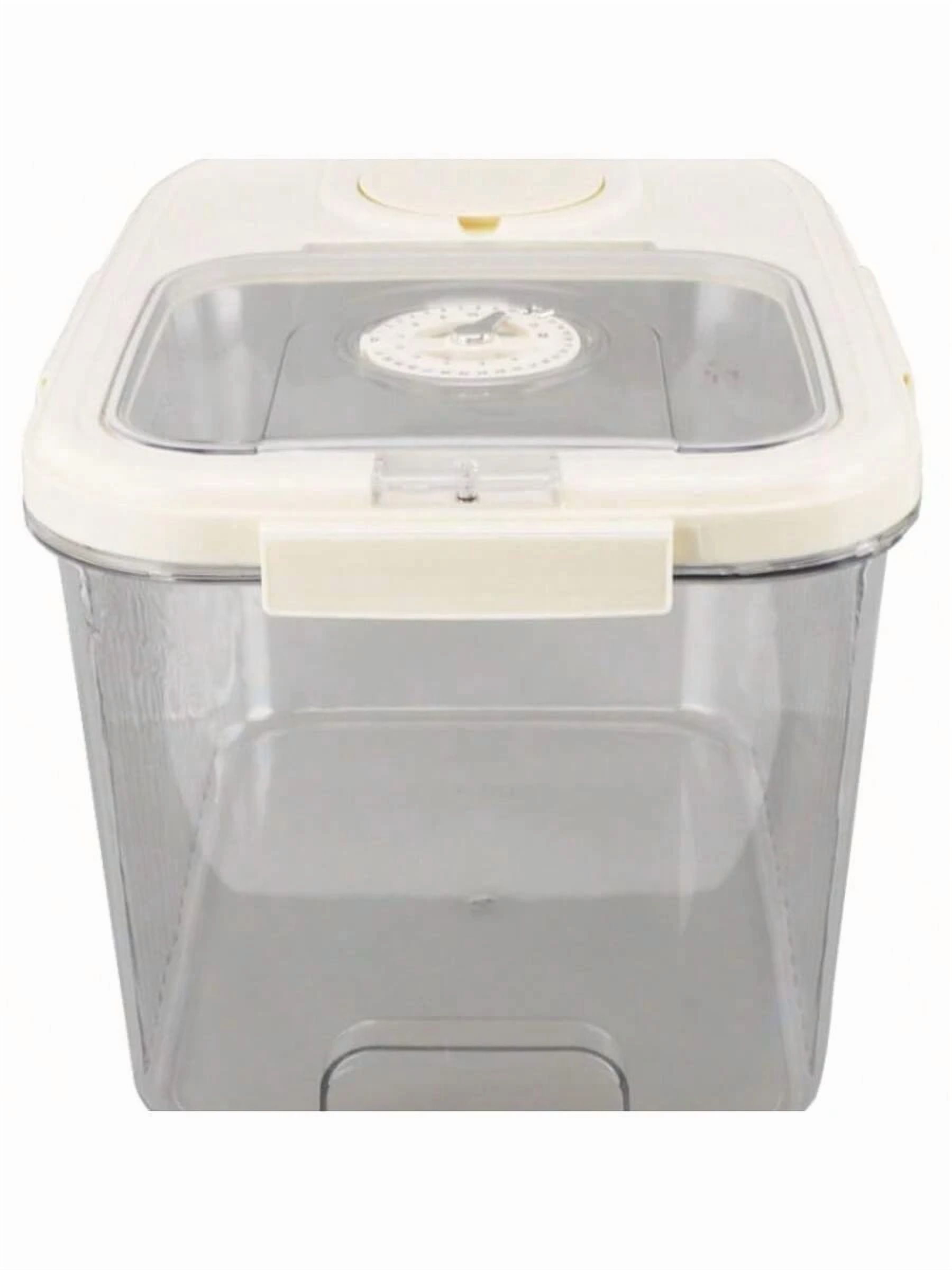 Airtight Rice Container With Date Tracker, ABS Plastic Food Storage Box ...