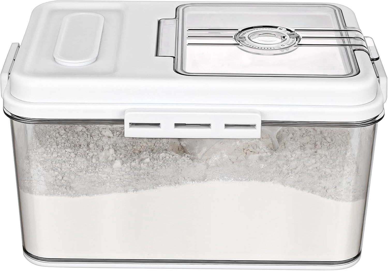 Airtight Rice Dispenser and Flour Storage Bucket with Measuring Cup ...