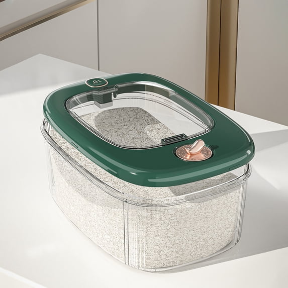 Airtight Rice Dispenser & Grain Storage Container - Large Plastic ...