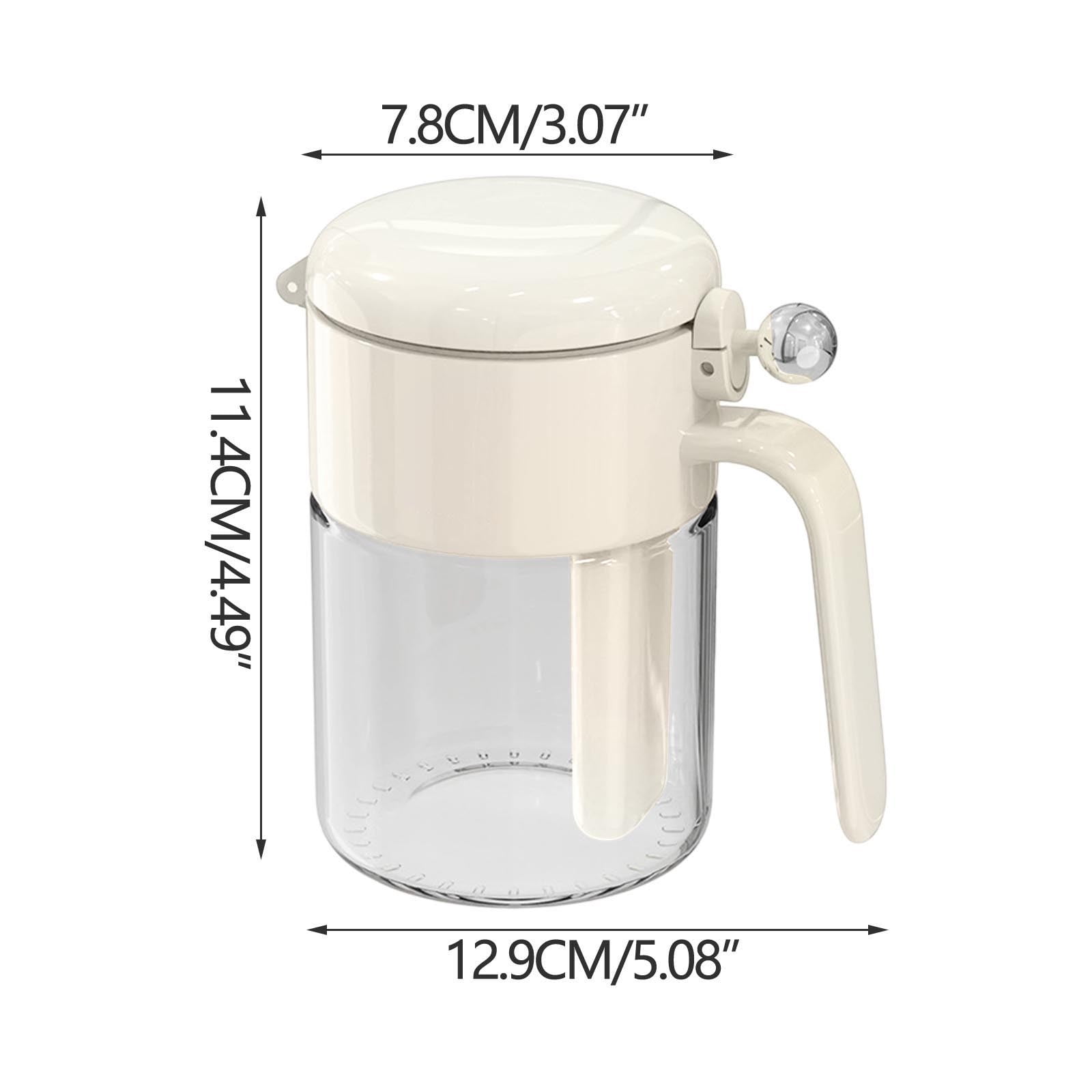 Airtight Round Spice Container with One-Hand Open Lid & Built-in Spoon ...