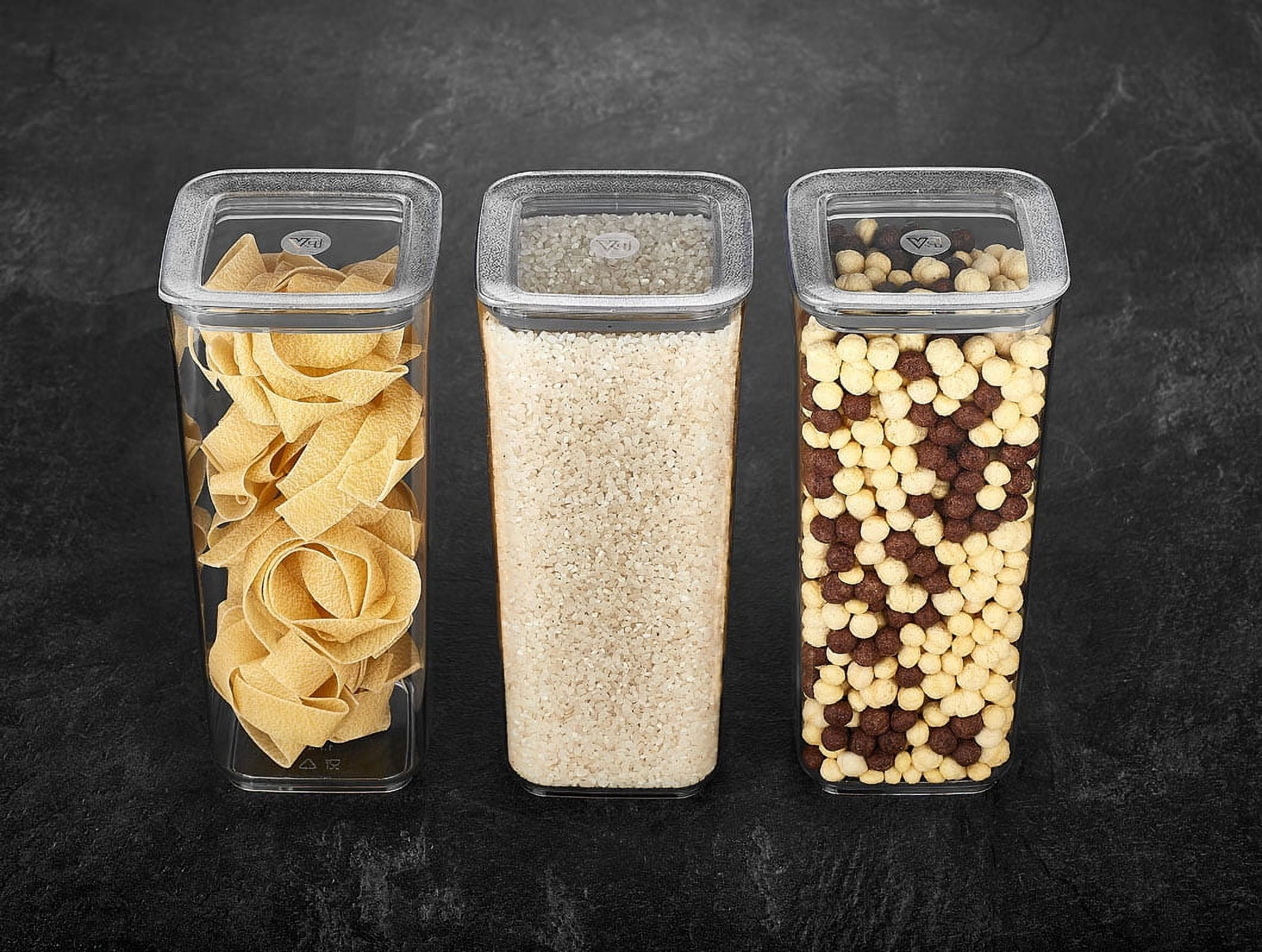 Airtight Square Food Storage Containers with Lids for Kitchen and ...