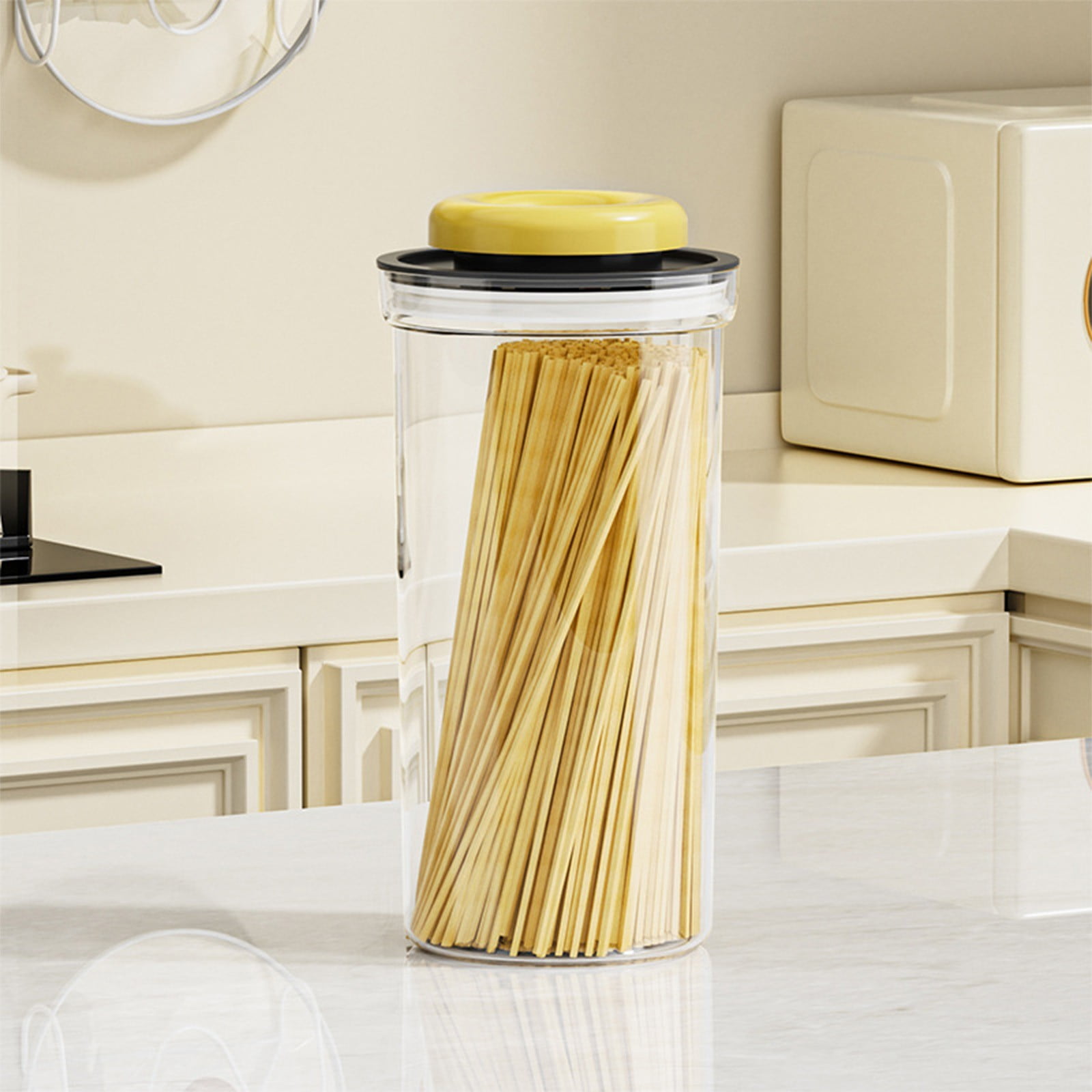 Airtight Storage Container – Food-Grade Plastic Kitchen Jar | Thick ...