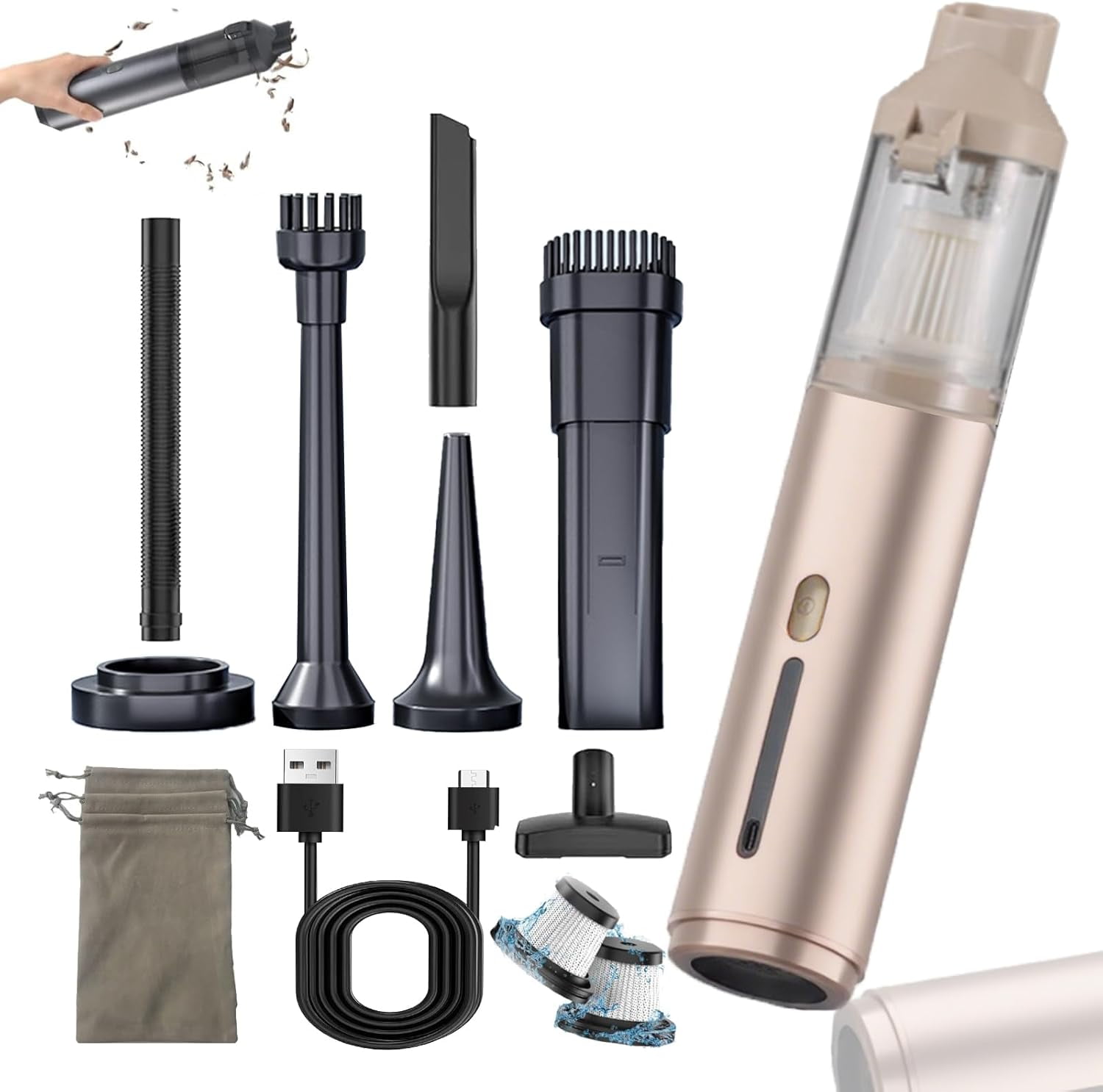 Airtrek Pro – Compact Vacuum & Blower with Enhanced Dual Power, 4-in-1 ...