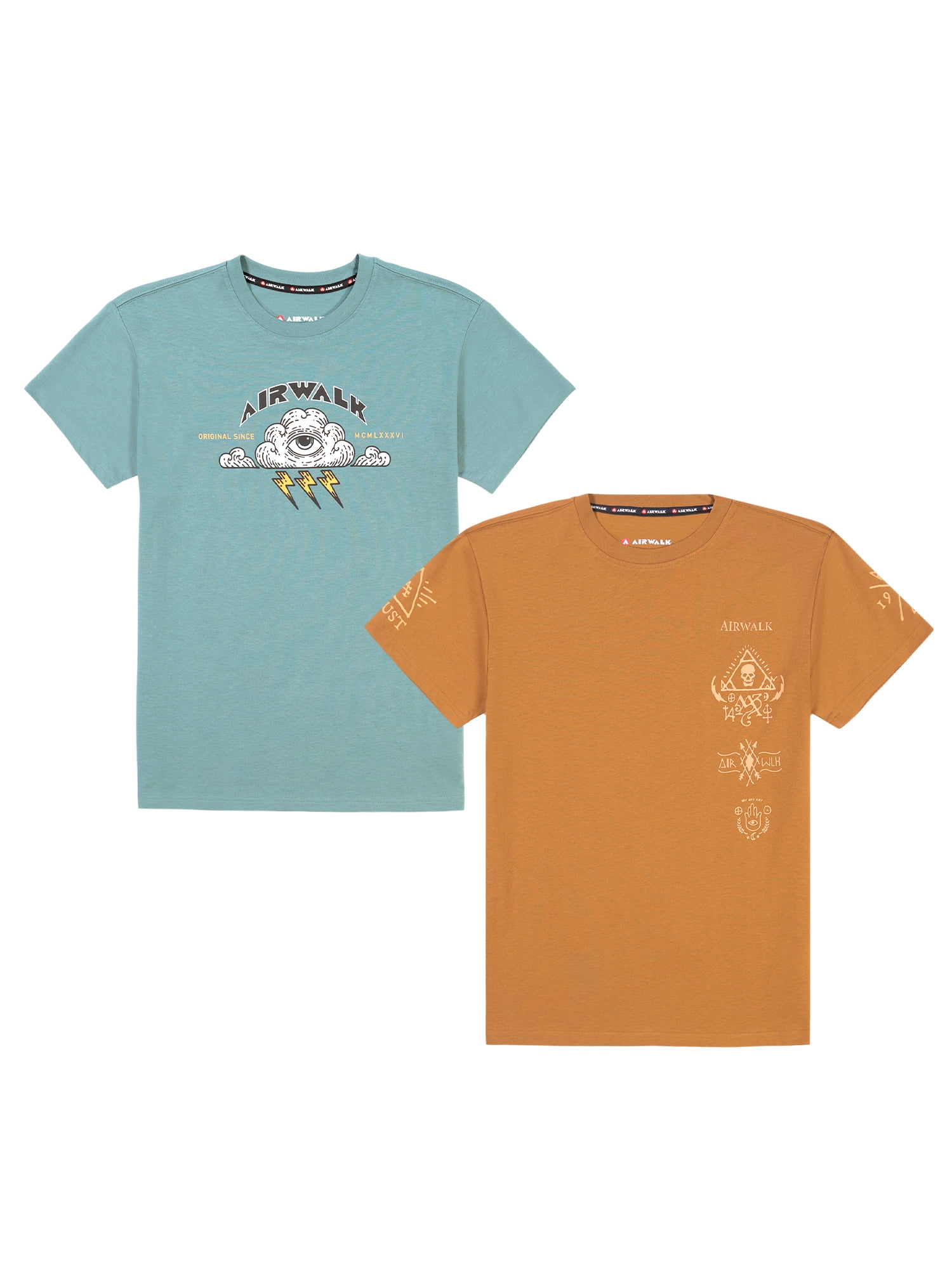 Airwalk Big Boys Graphic Short Sleeve T-Shirt, 2-Pack, Sizes 8-20 - Walmart.com