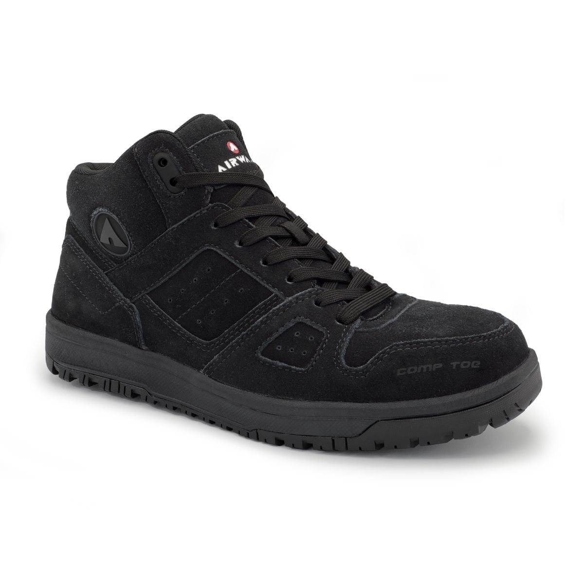 AIRWALK Safety Mens Mongo Mid Composite Toe Work Boot Black AW6350 EH ...