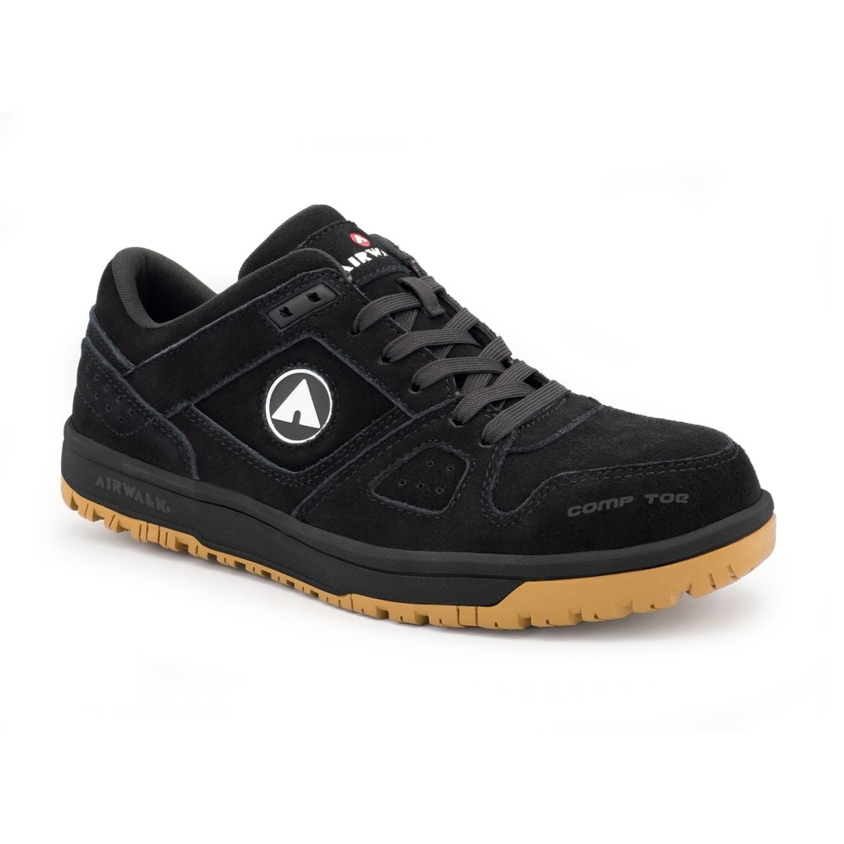 Airwalk Safety Womens Work Shoe Black Gum Composite Toe EH AW6310 Size ...