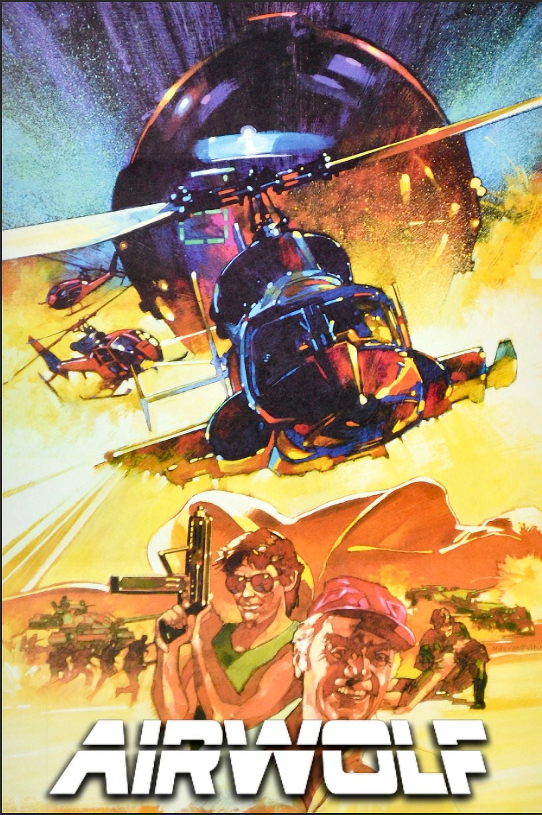 Airwolf: The Movie (1984) 24x36 Poster - TV Pilot, Action Adventure, Rare Poster - Walmart.com