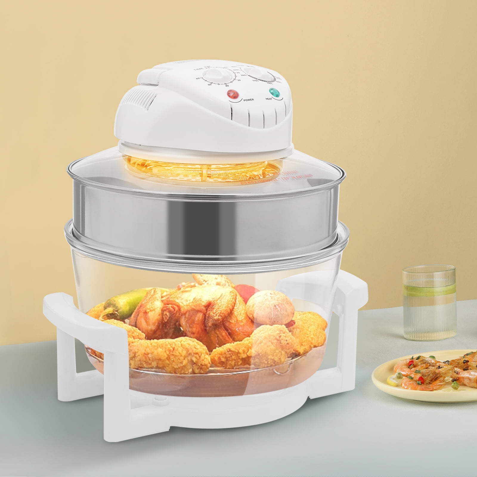 Airy Fryer, Glass Air Fryer, 360° Viewable Airy Fryer with Expansion ...