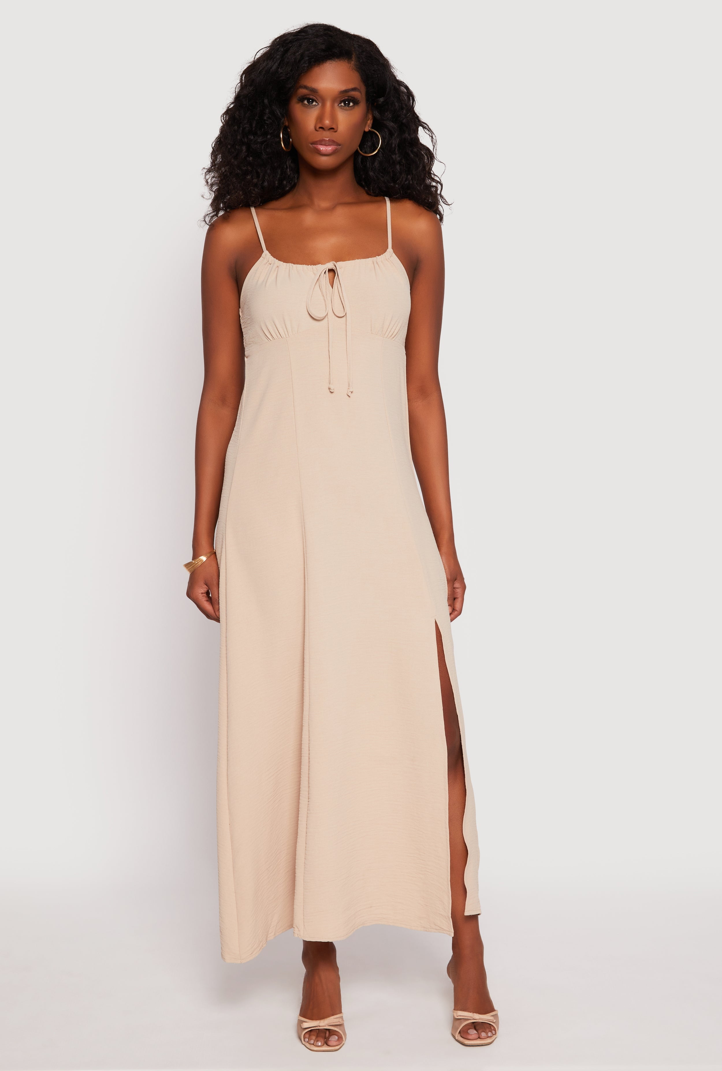 Airy Side Slit Maxi Dress - Walmart.com