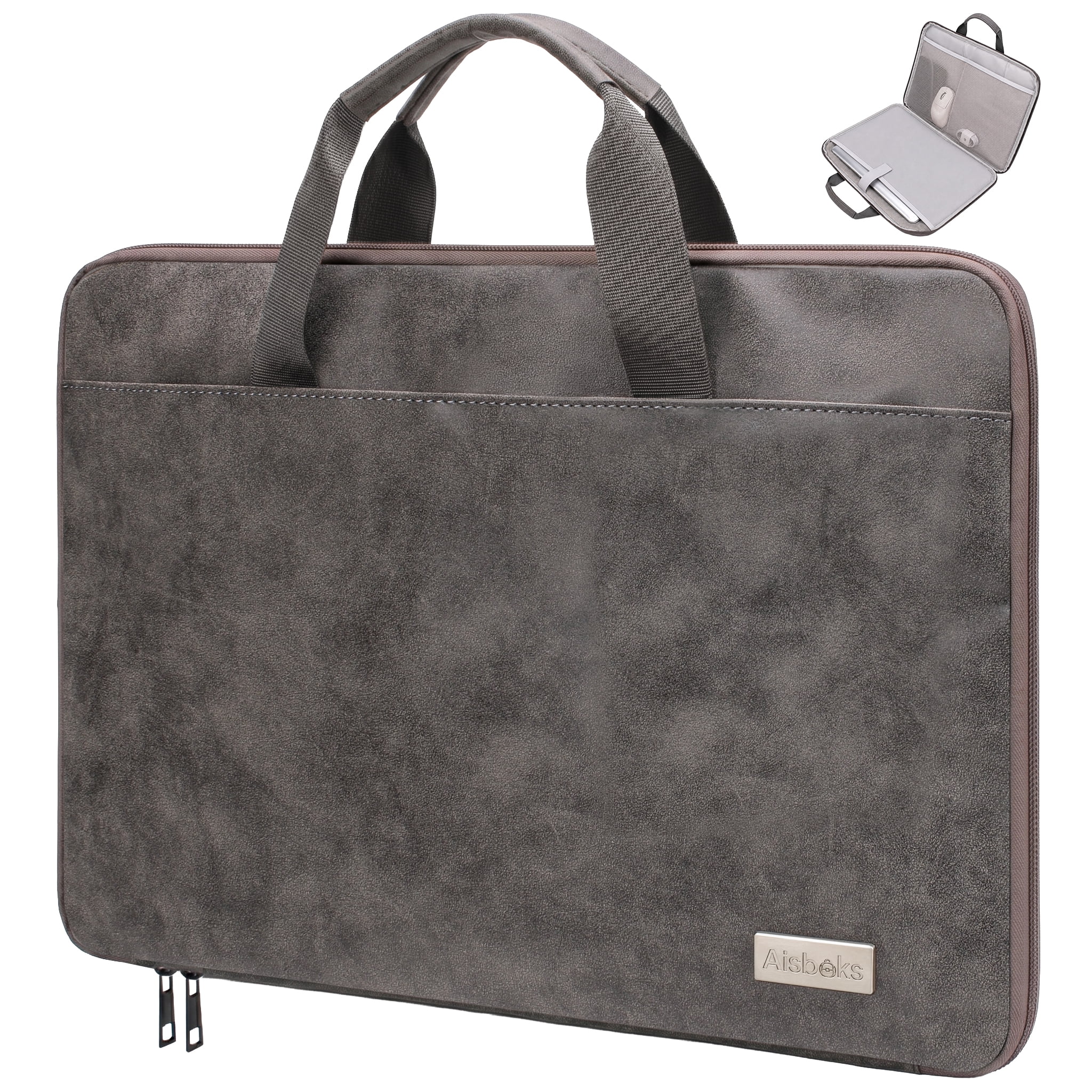 Aisboks Vintage Laptop Bag 15.6''-16'',Premuim PU Leather Laptop Case ...