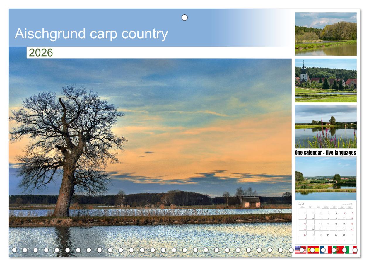 Aischgrund carp country (Monthly Wall Calendar 2026 16.5 x 23.4 (open ...