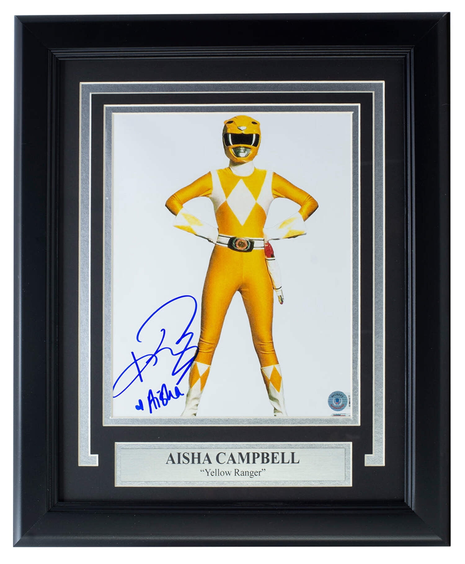 Aisha Campbell Yellow Ranger Signed Framed 8x10 Power Rangers Photo BAS ...