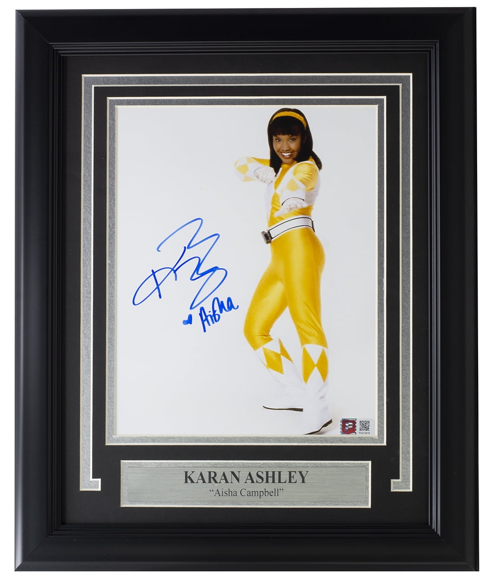 Aisha Campbell Yellow Ranger Signed Framed 8x10 Power Rangers Photo PA ...