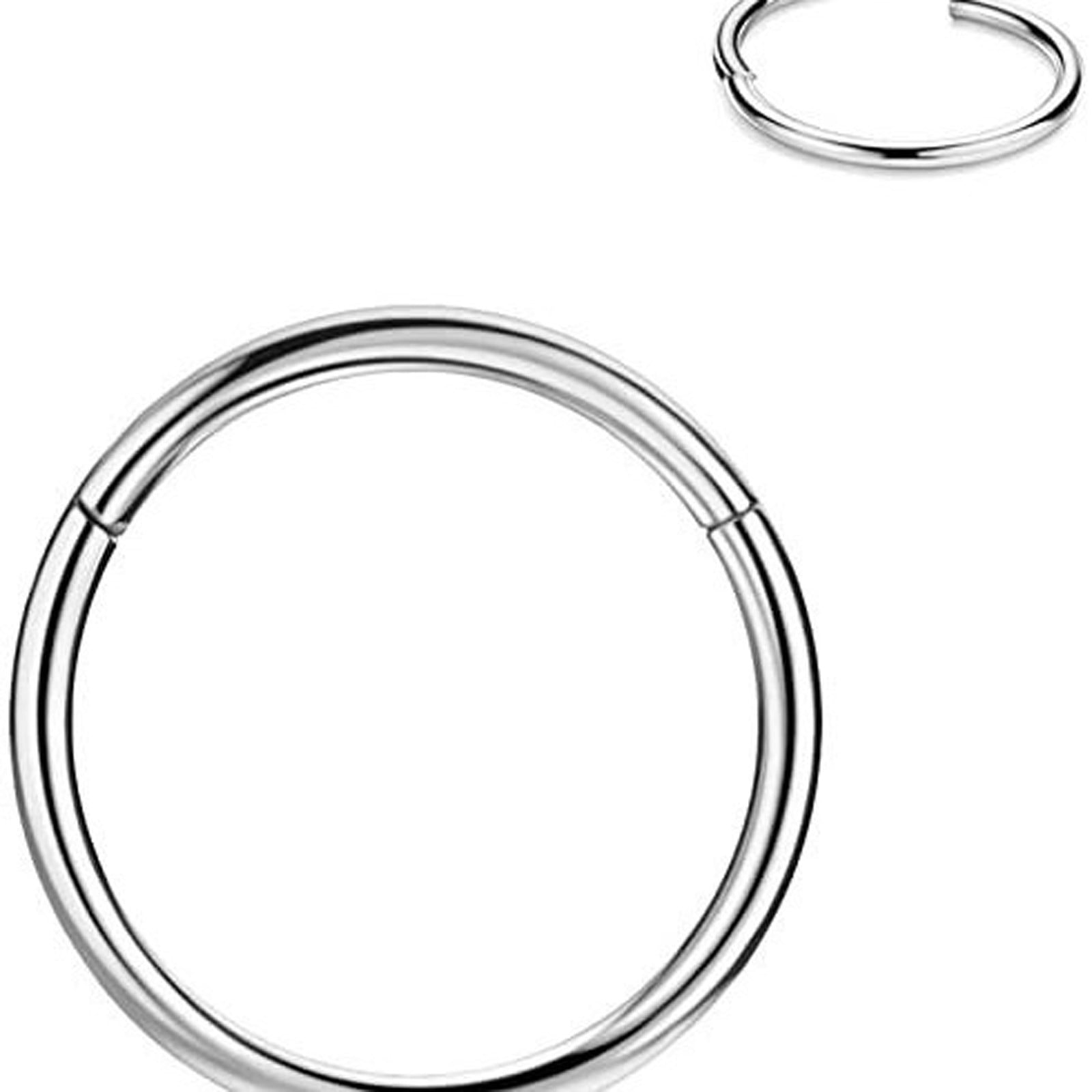 Aisiwm Lady Earrings Stainless Steel Hinge Type Interface Ring Nose ...