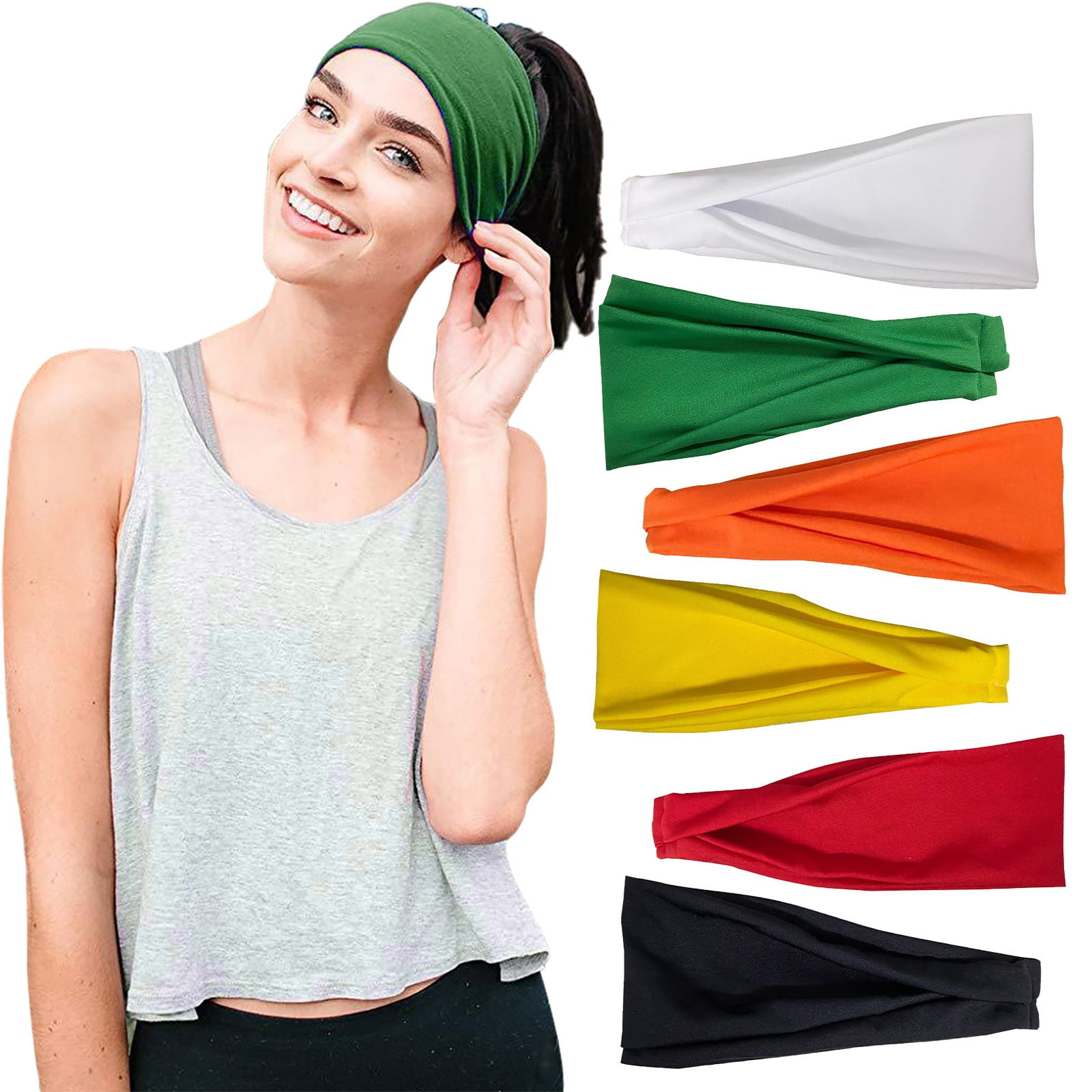 Aisiwm Lightning Deals!womens Headband Sports Hair Band Elastic Wide