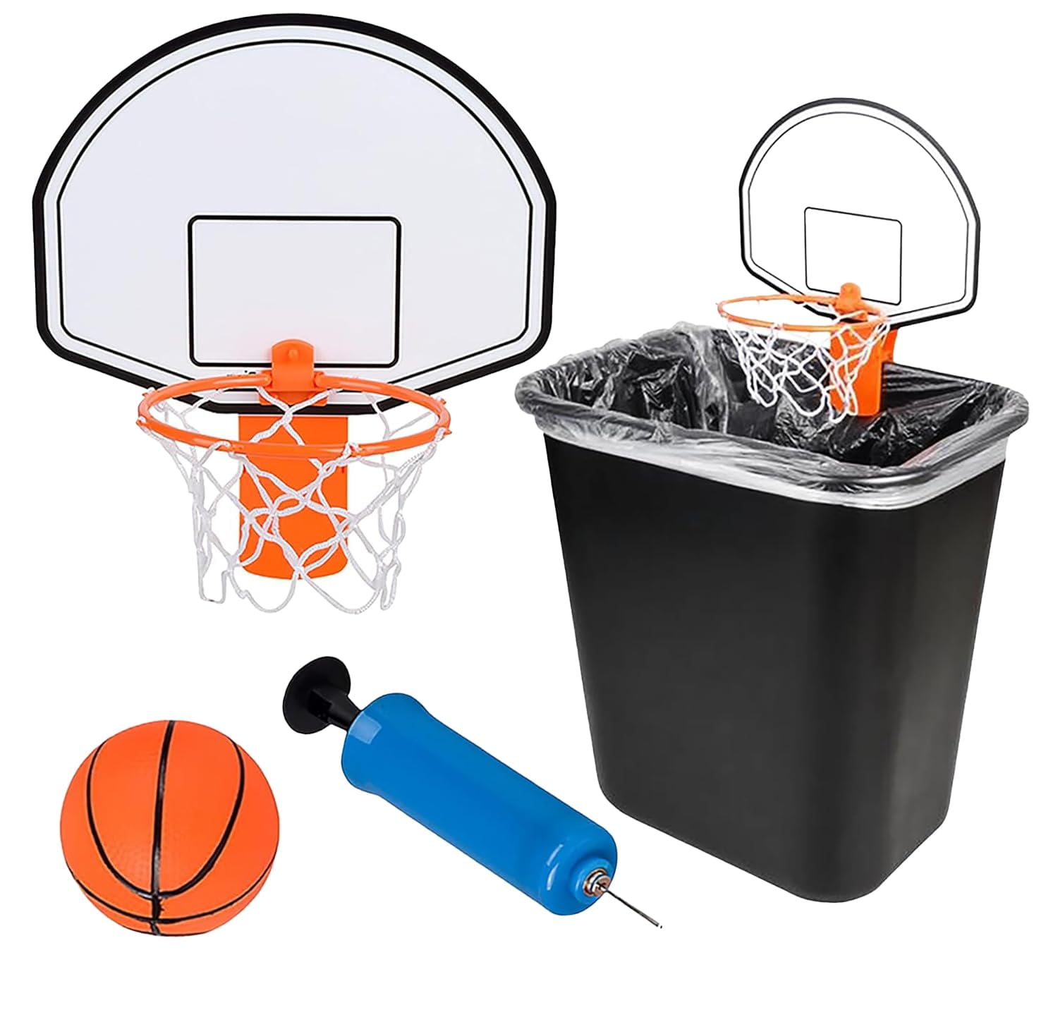 Aisle 3 Essentials Basketball Trash Can Set: Includes Clip On ...