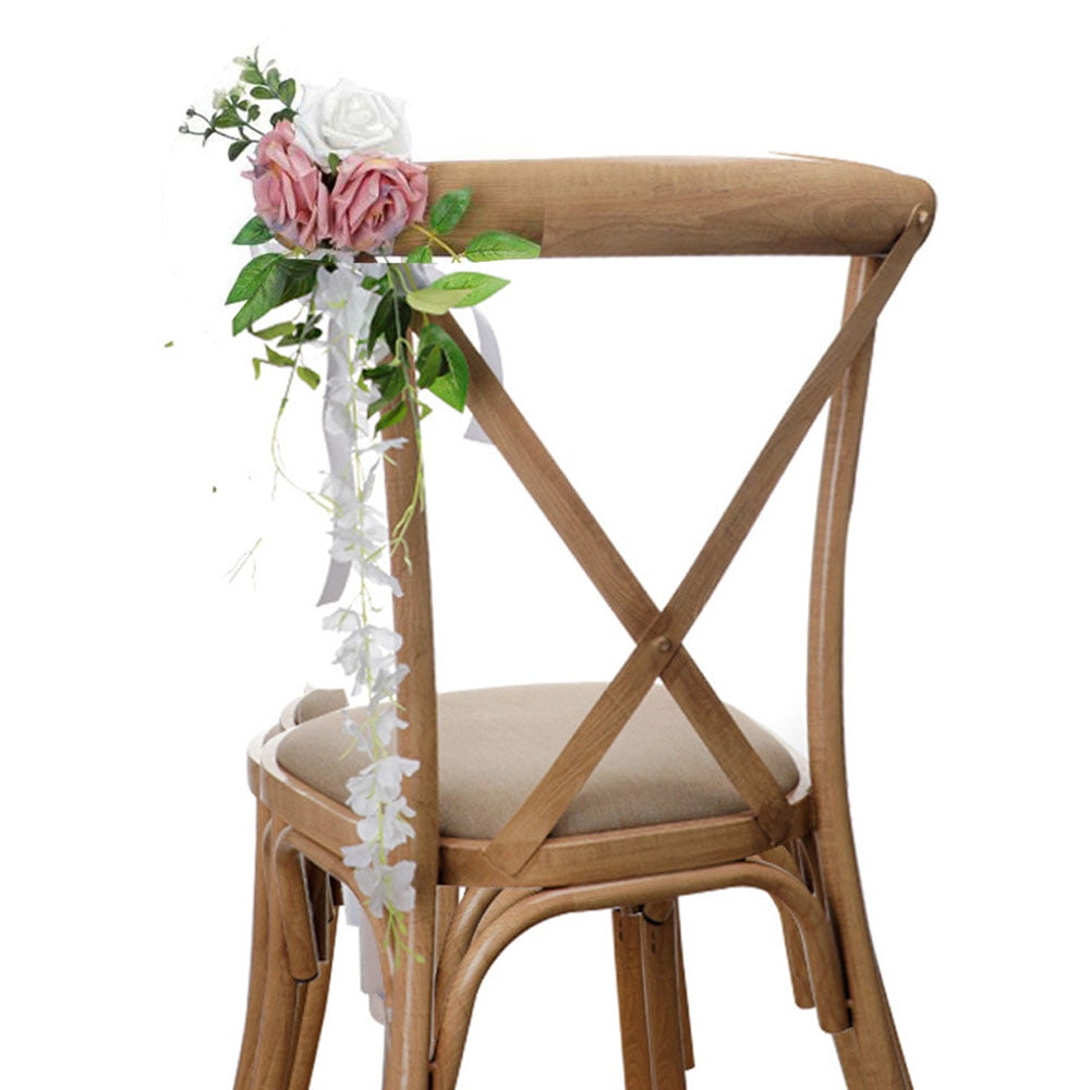 Aisle Flower Arrangement for Wedding Ceremony Aisle Chair Back Floral ...