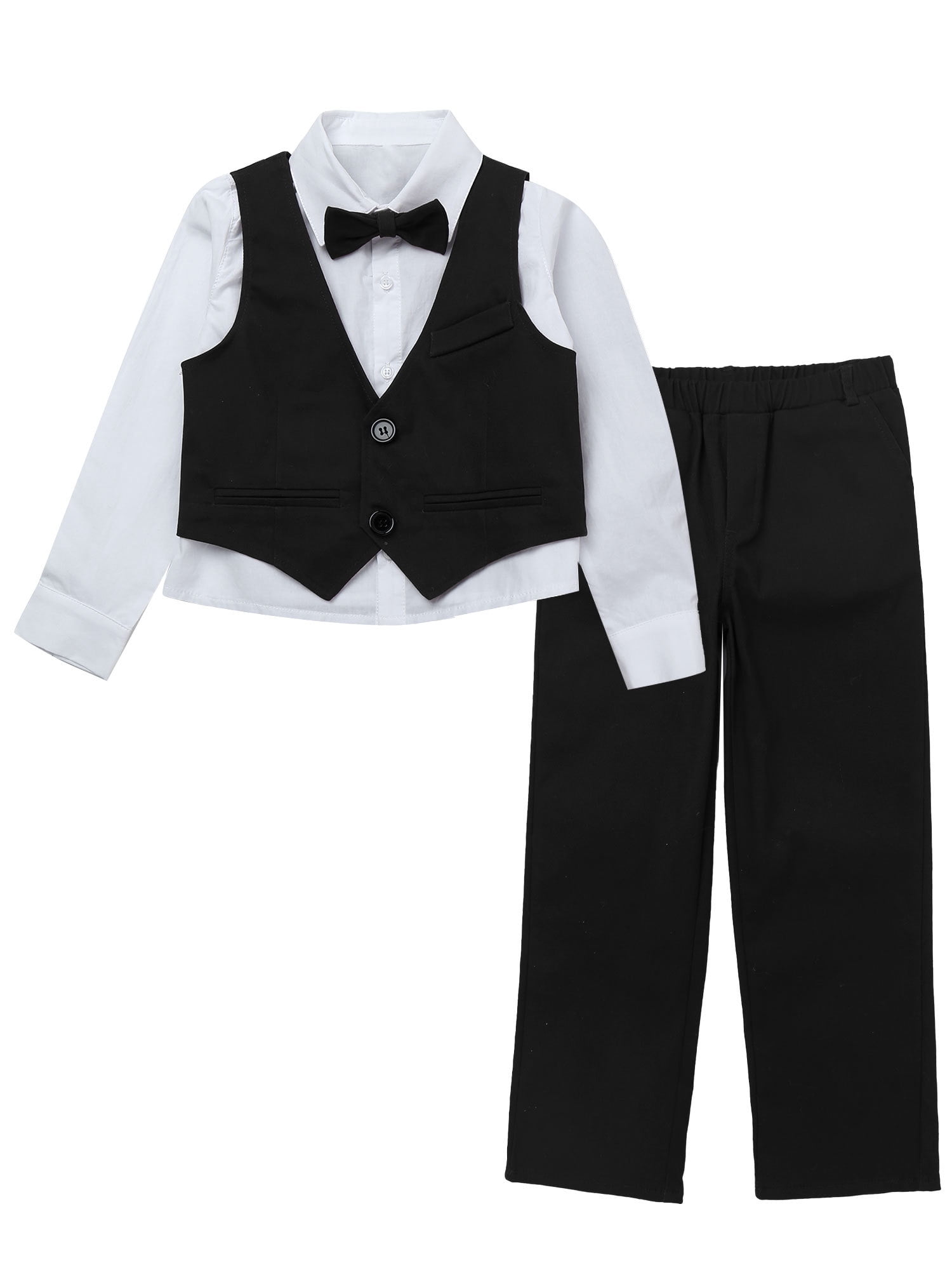 Aislor 4pcs Kids Boys Party Formal Clothing Set Birthday Party Tuxedo