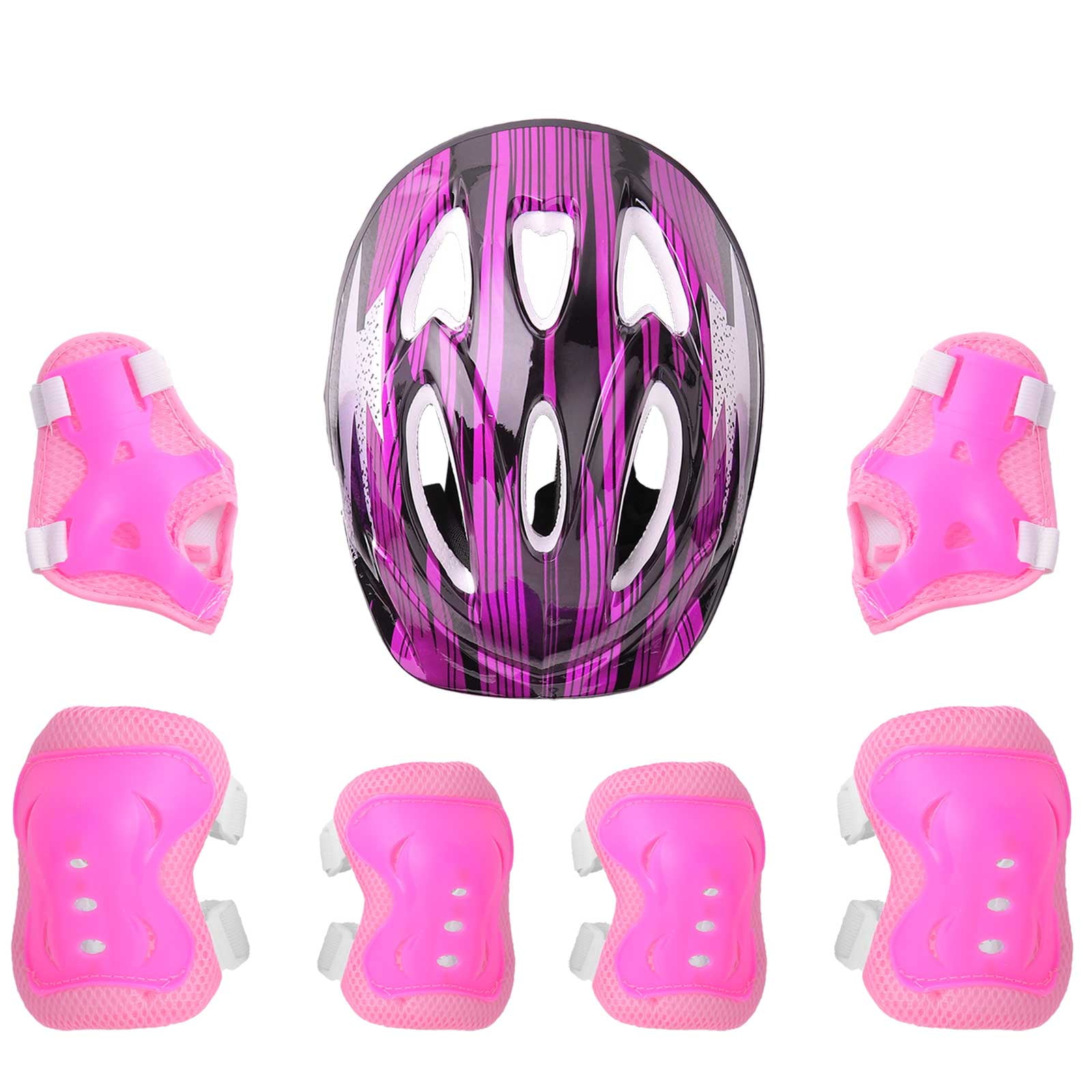 Aislor 7Pcs Kids Sport Protective Gear Set Adjustable Bike Helmet with ...