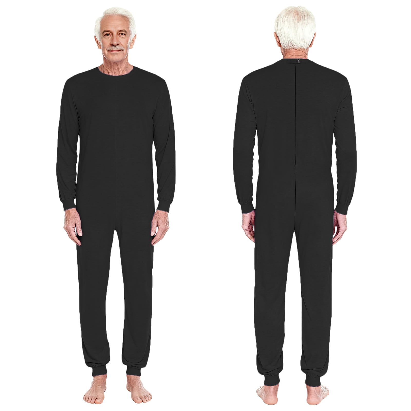 Aislor Adaptive Clothing for Men Round Neck Long Sleeve Rompers Anti ...
