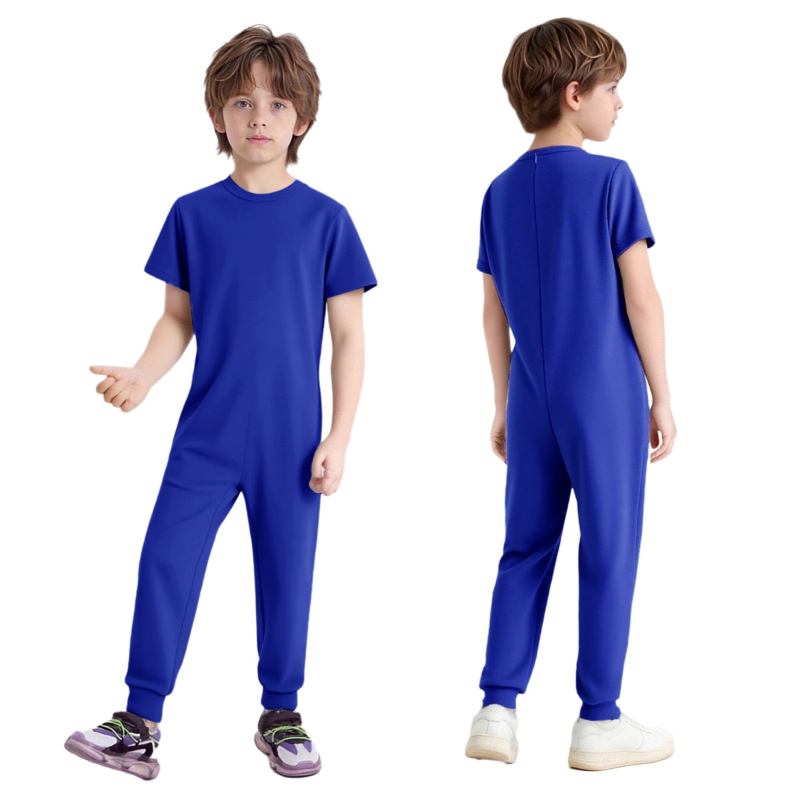 Aislor Adaptive Clothing for Special Needs Boys Short Sleeve Anti-Strip ...