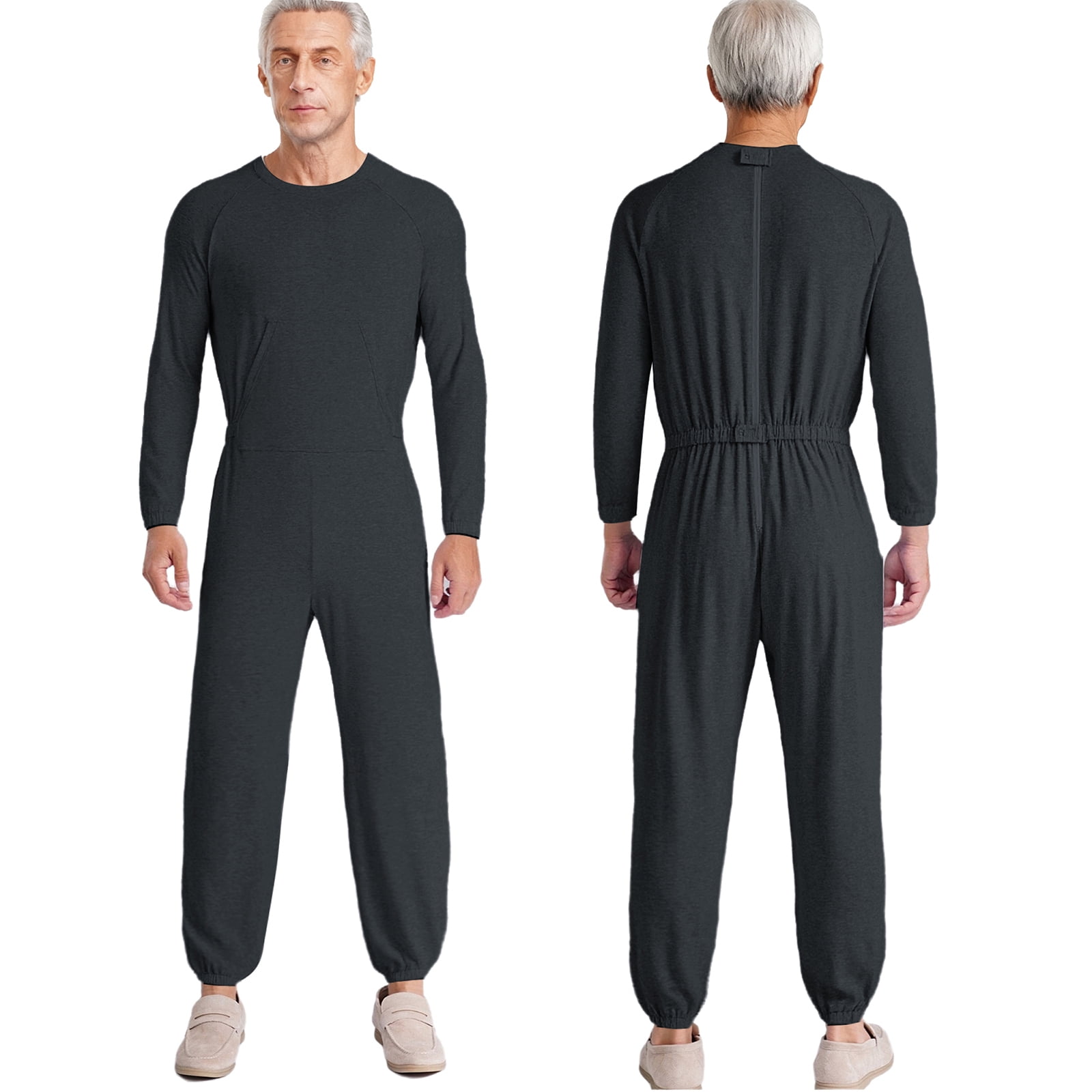 Aislor Adult Adaptive Dementia Clothing Back Zip Anti-Strip Jumpsuit ...