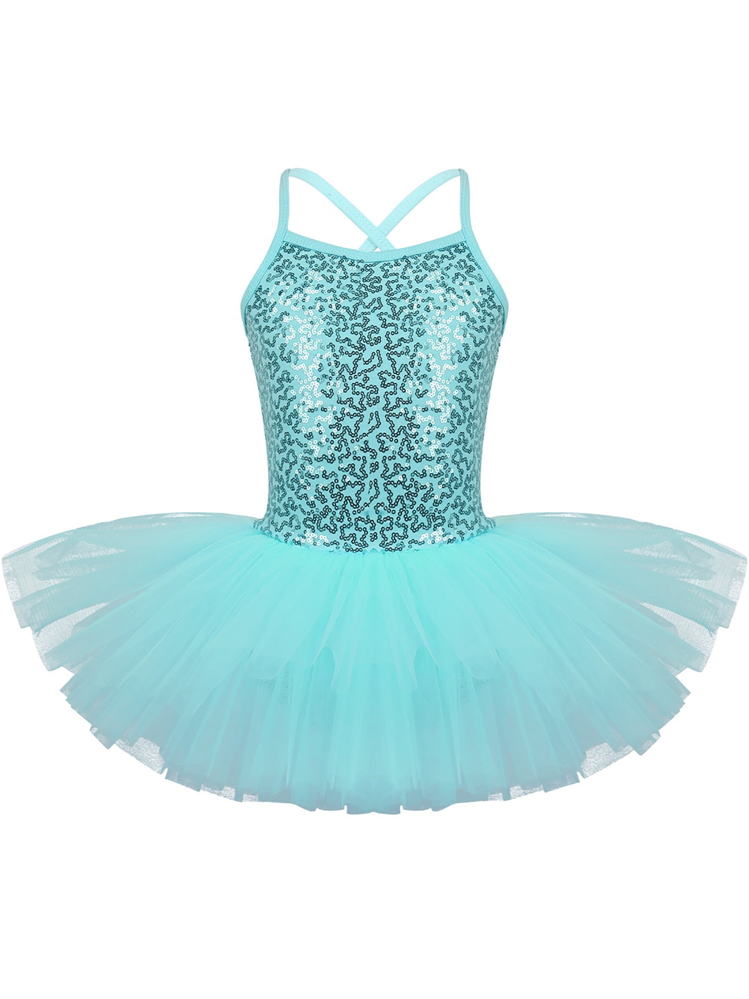 Aislor Ballet Leotards Tutu Skirt for Girls Sequined Ballet Dance Wear ...