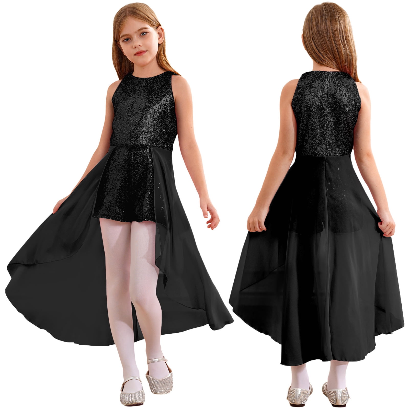 Aislor Big Girls Sequins Romper Formal Dress Birthday Evening Chiffon ...