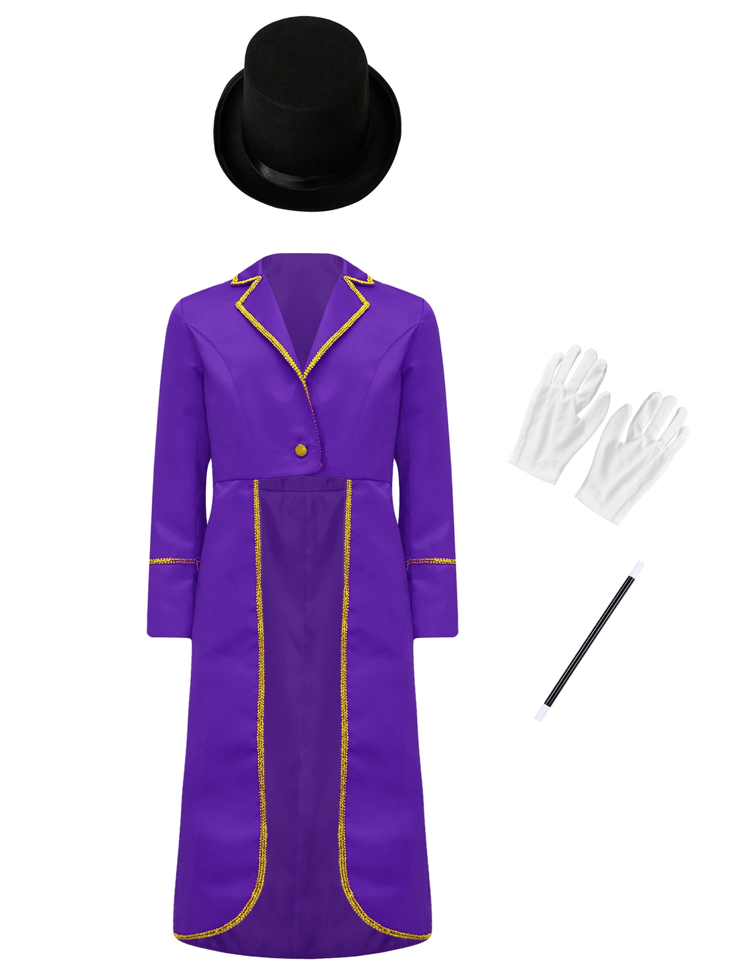 Aislor Boys Medieval Magician Show Outfit Steampunk Tailcoat Hat Wand ...