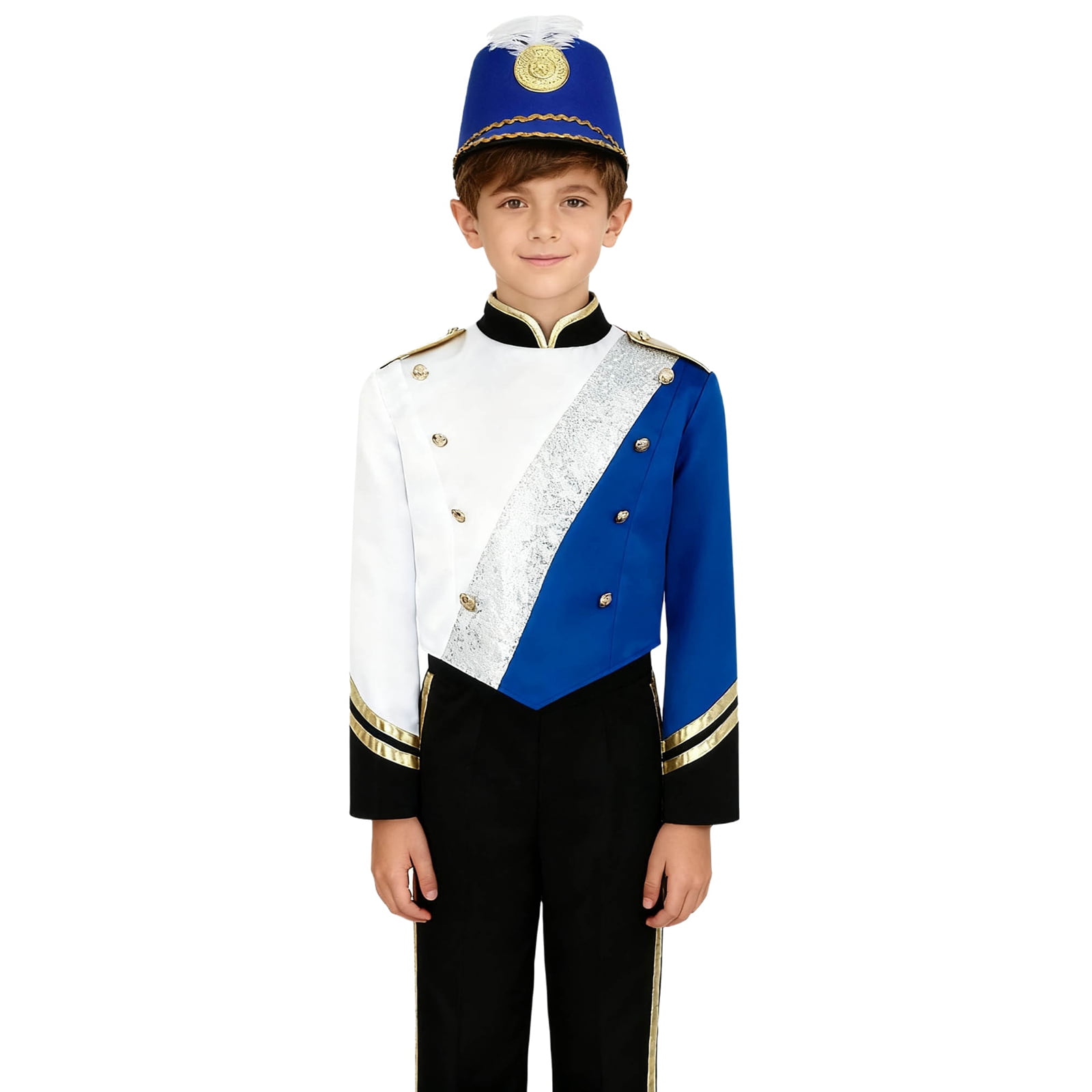 Aislor Boys Parade Jacket Royal Guard Long Sleeve Marching Band Outfits ...