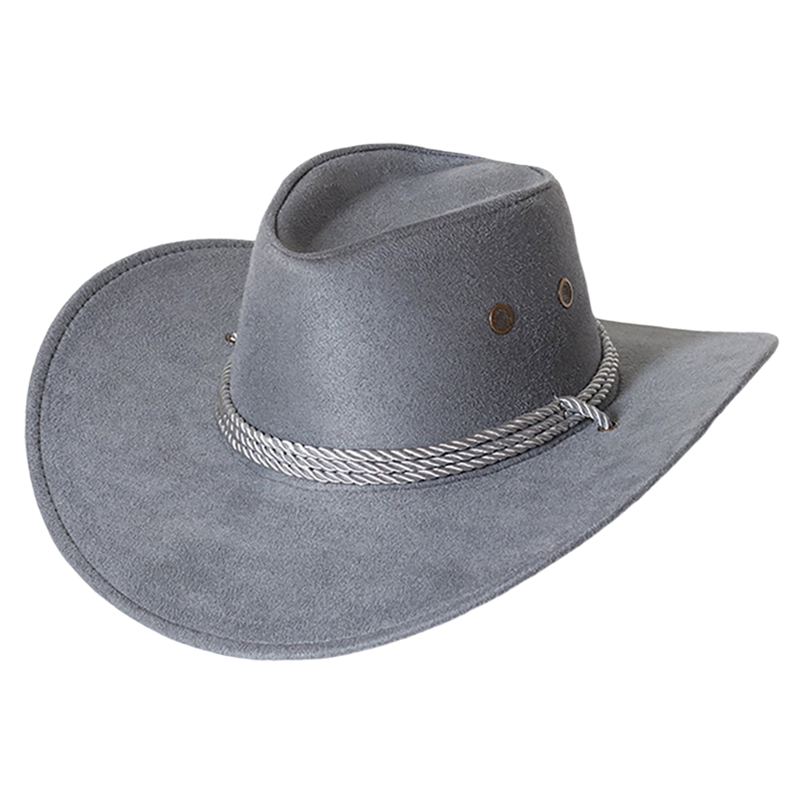 Aislor Deluxe Wide Brim American Western Cowboy Hat Drawstring Sun Hat ...