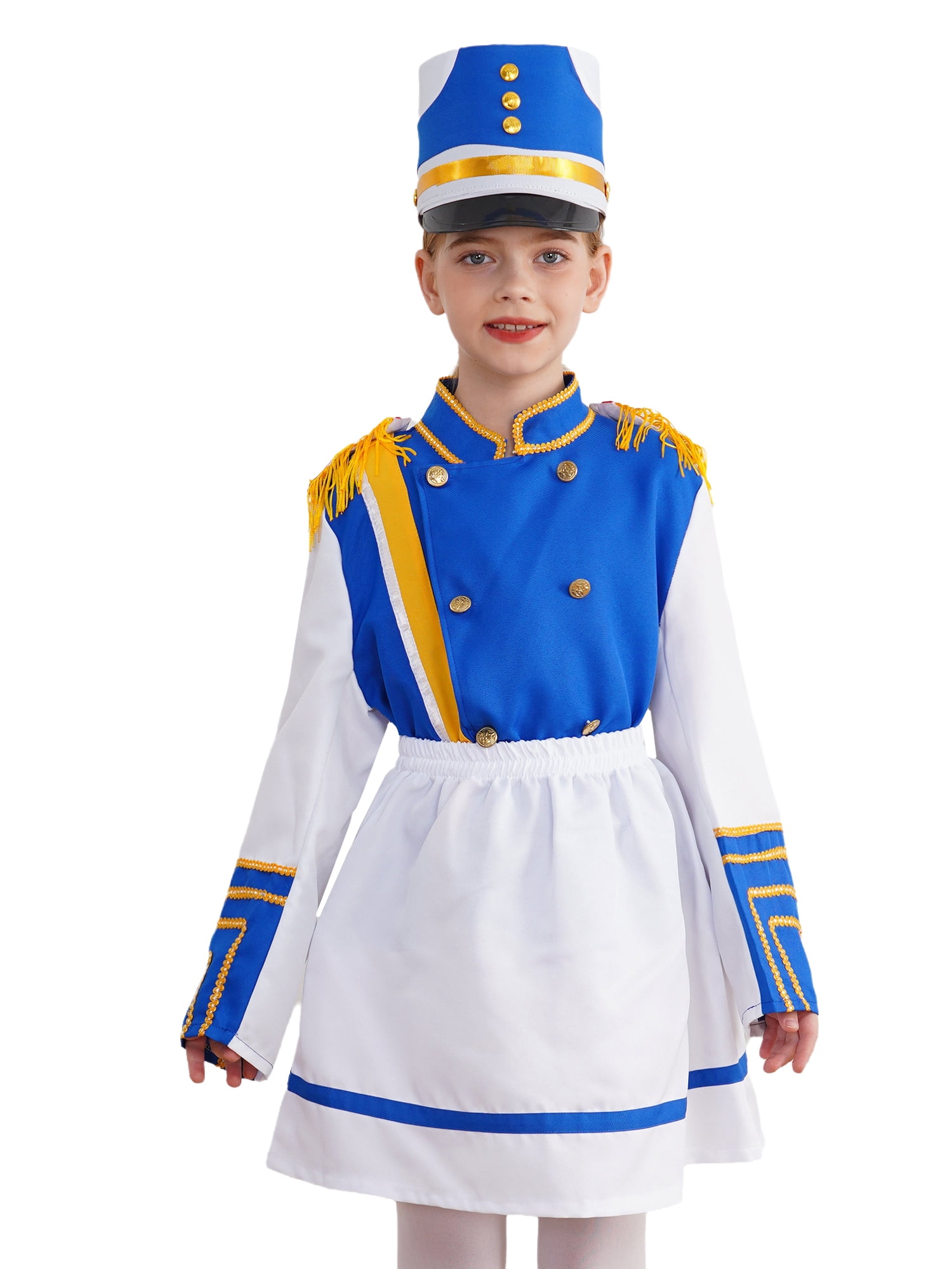 Aislor Drum Majorette Costume for Kids Girls Marching Band Uniform ...