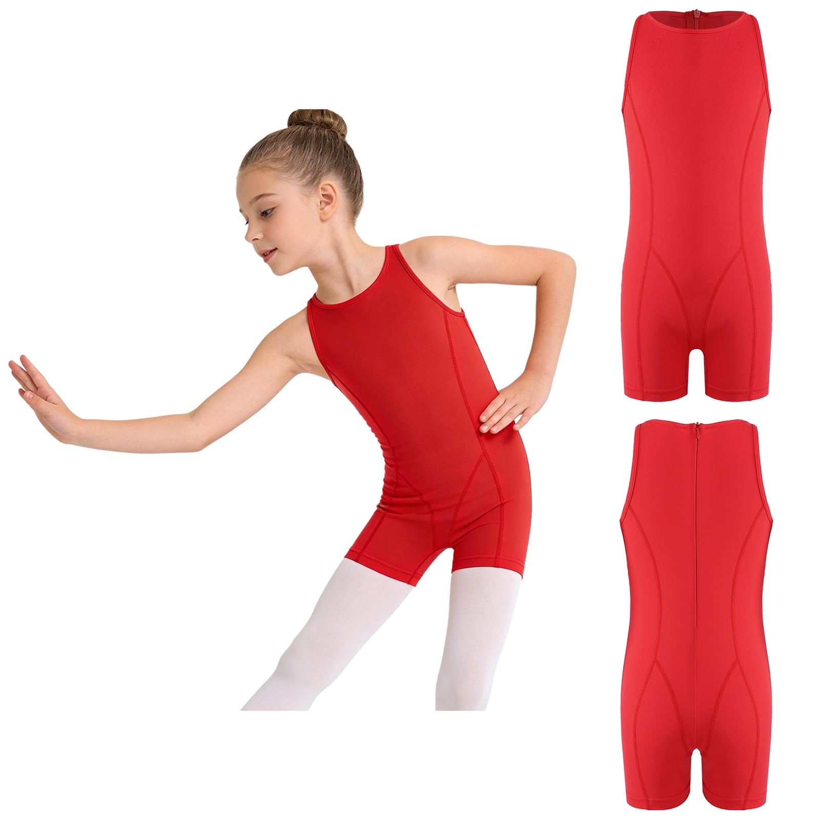 Aislor Girls Ballet Leotard Biketards Gymnastics Bodysuit Gymnastic One ...