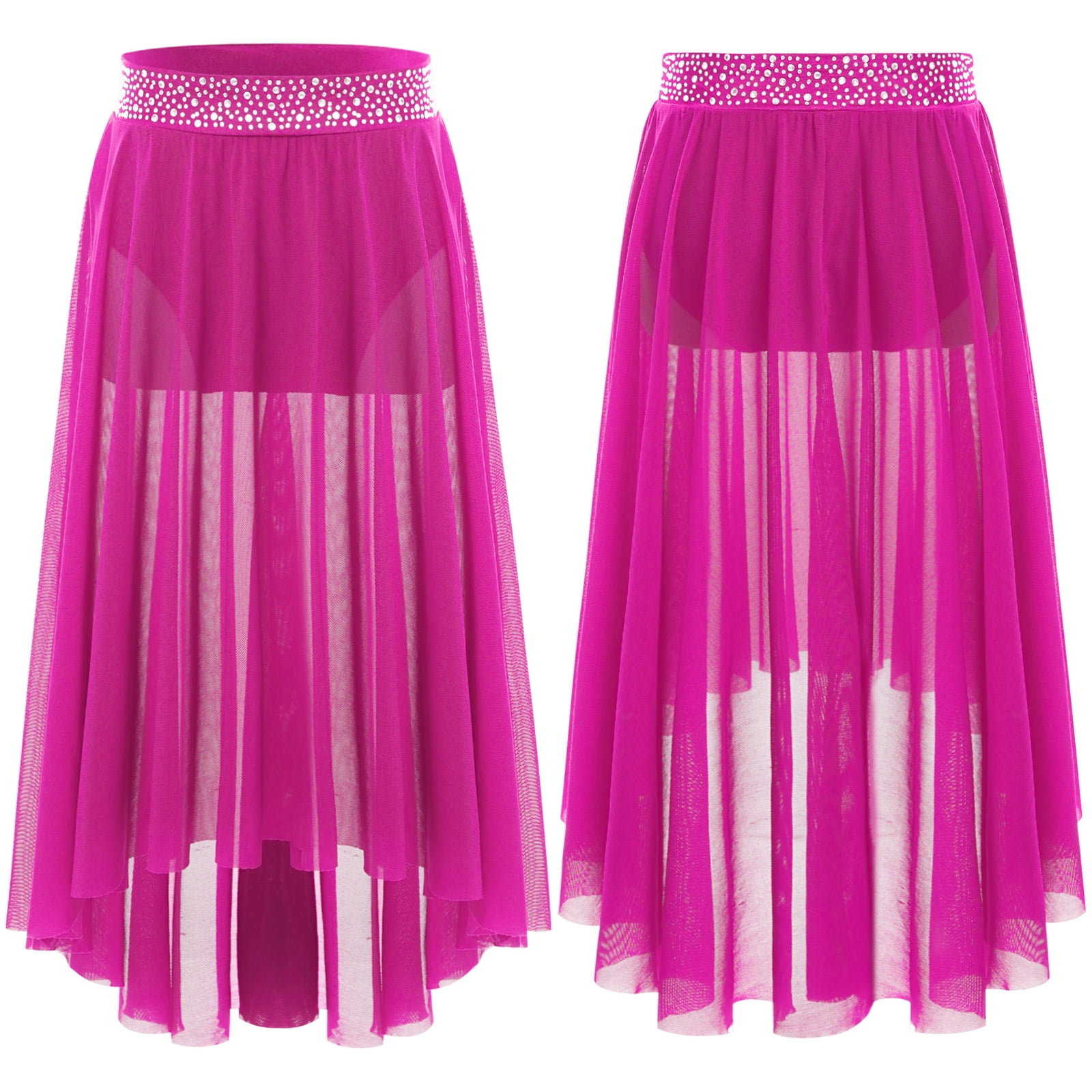 Aislor Girls Ballet Modern Jazz Dance Maxi Skirt Irregular Practice ...