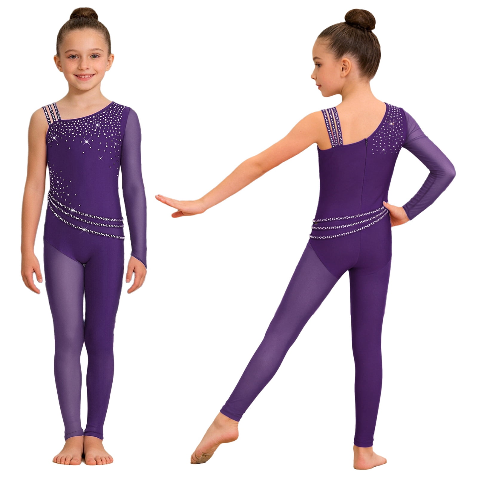 Aislor Girls Gymnastics Full Body Athletic Unitard Stage Performance ...