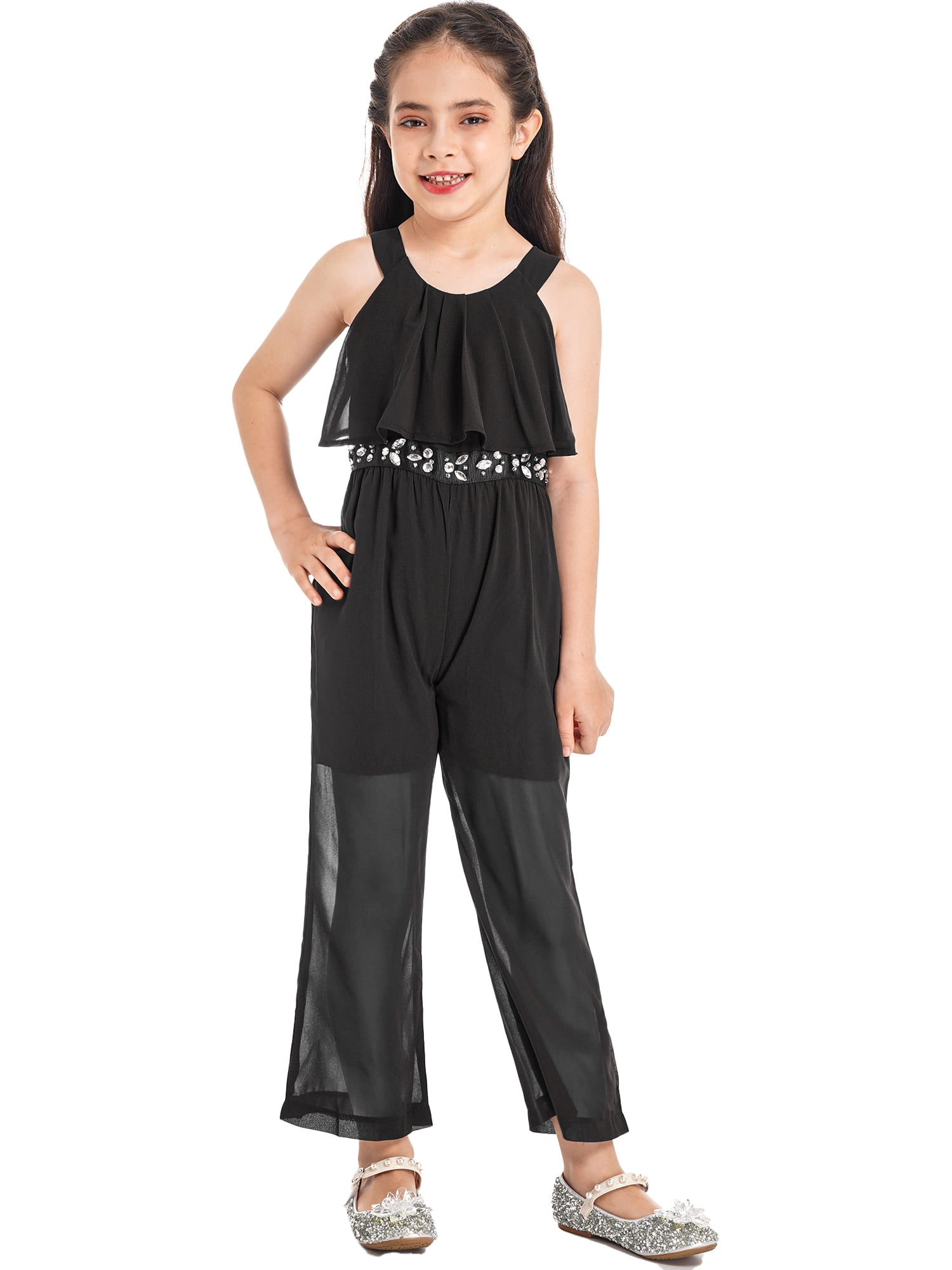Aislor Girls Kids Casual Fashion Chiffon Sleeveless Zipper Closure ...
