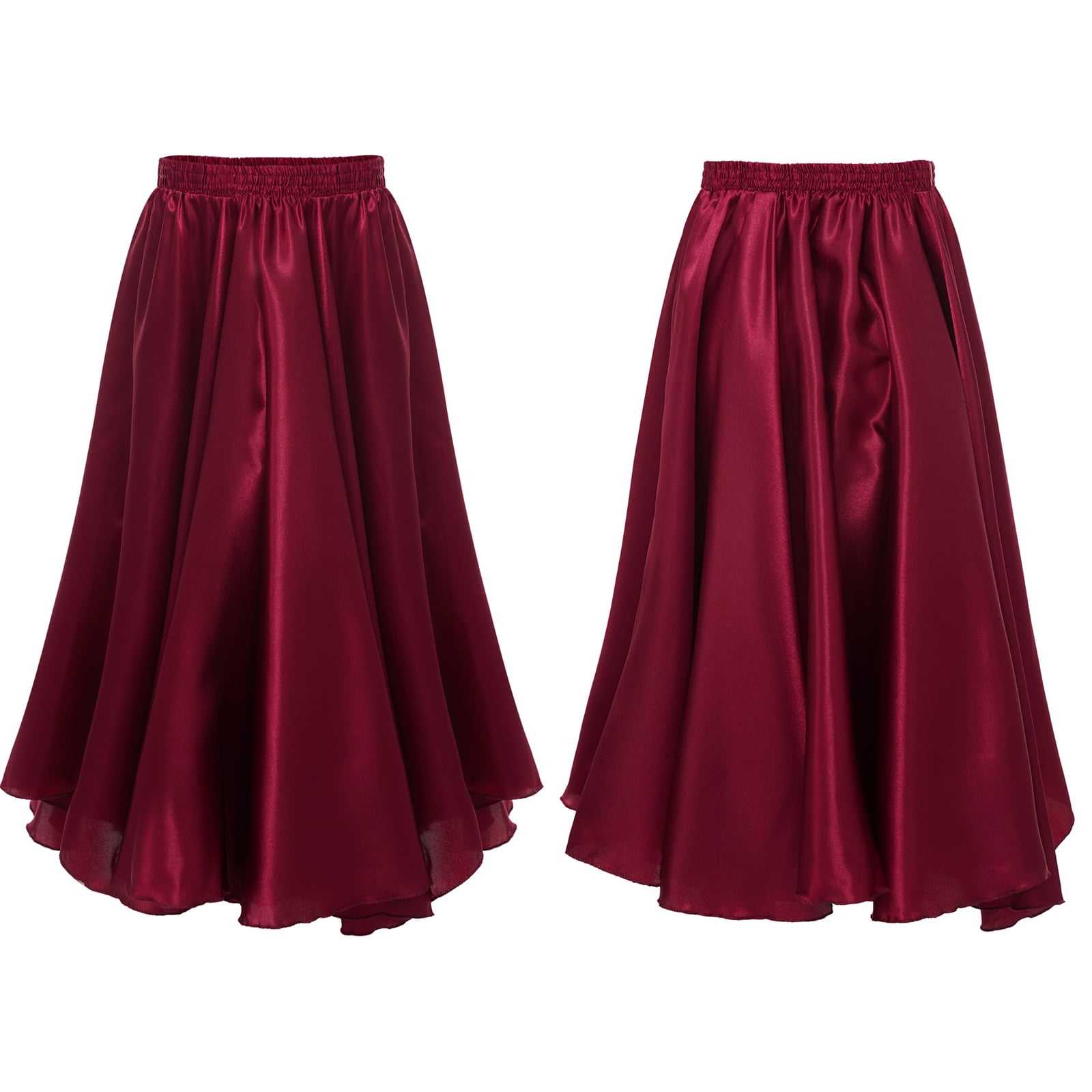 Aislor Girls Long Full Circle Dance Gypsy Latin Spanish Flamenco Skirt ...