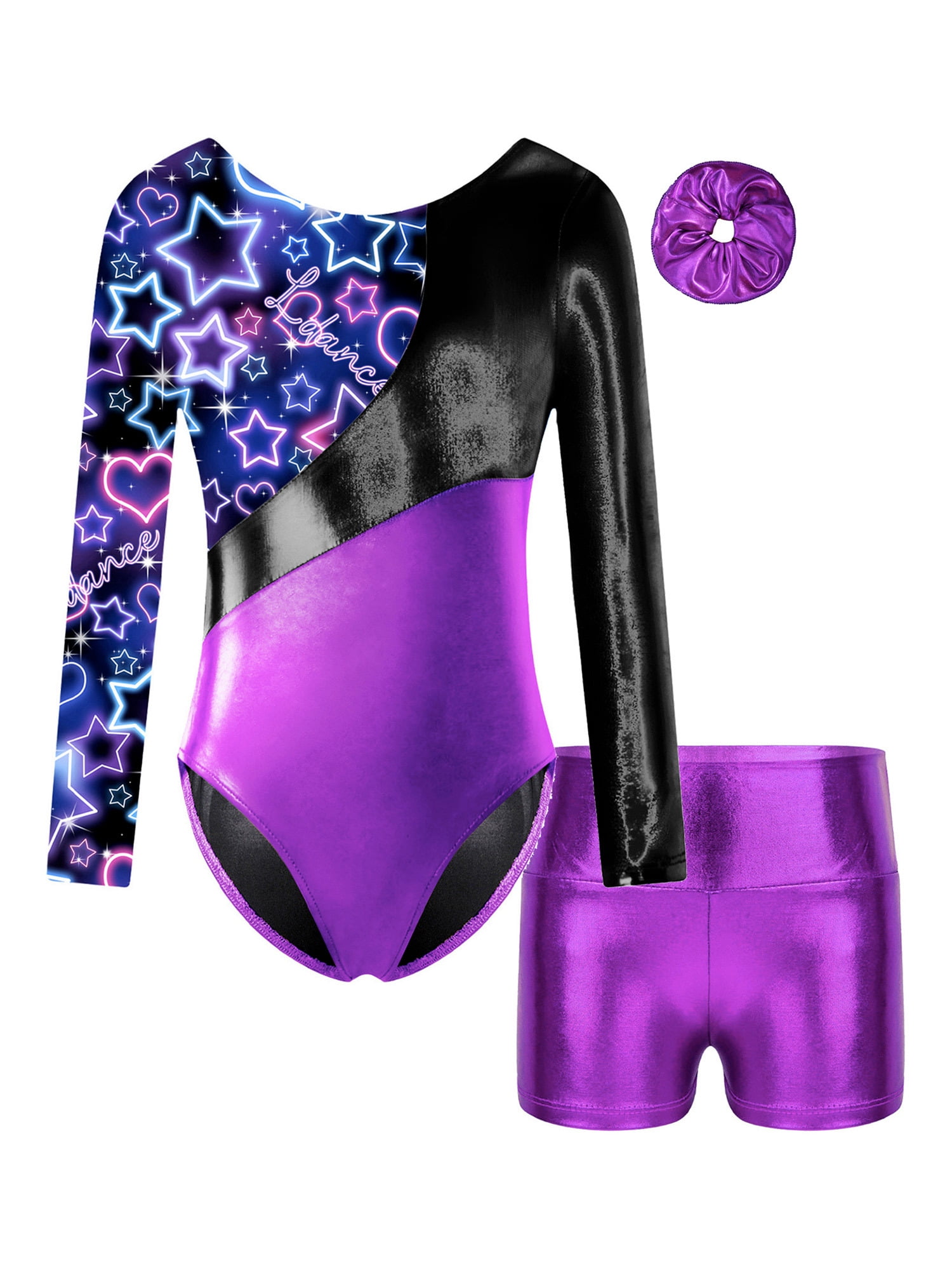 Aislor Girls Long Sleeve Gymnastics Leotards Unitards Kids Tumbling ...