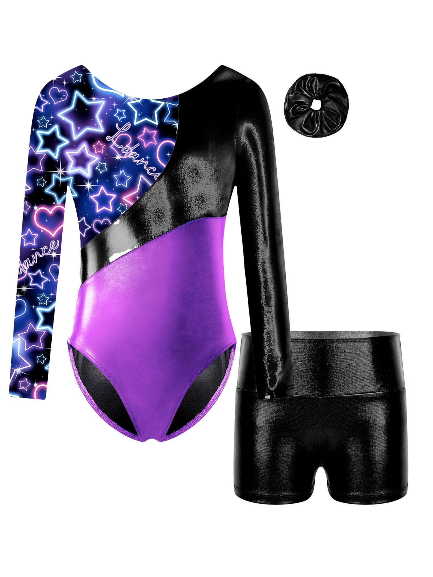 Aislor Girls Long Sleeve Gymnastics Leotards Unitards Kids Tumbling ...