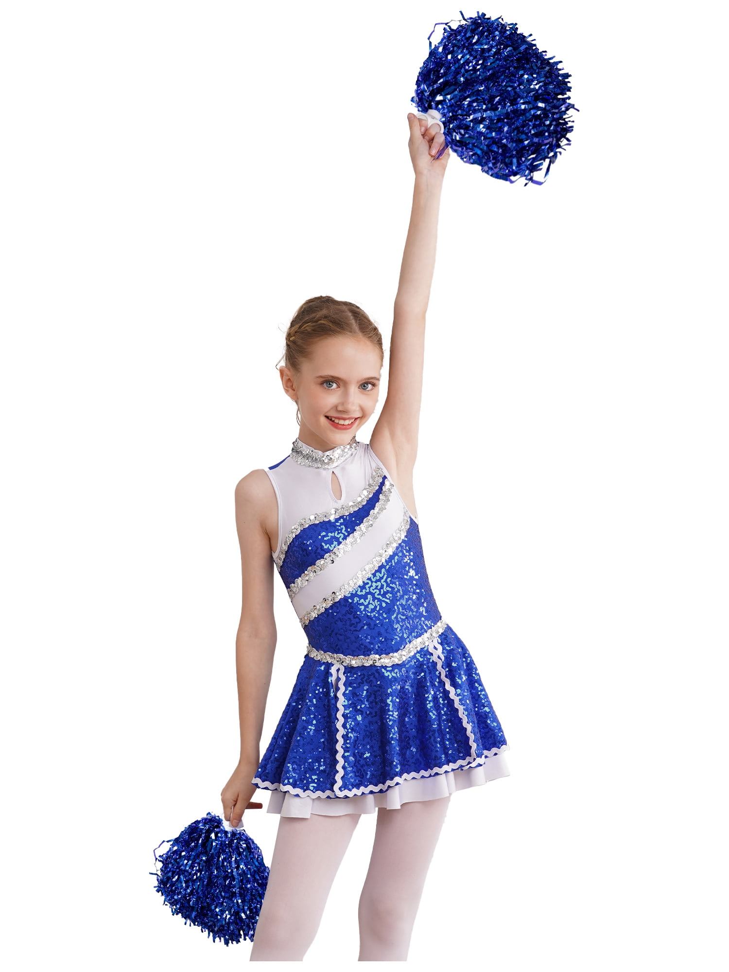 Aislor Girls Sequins Cheerleading Uniform Cheer Leader Outfits ...